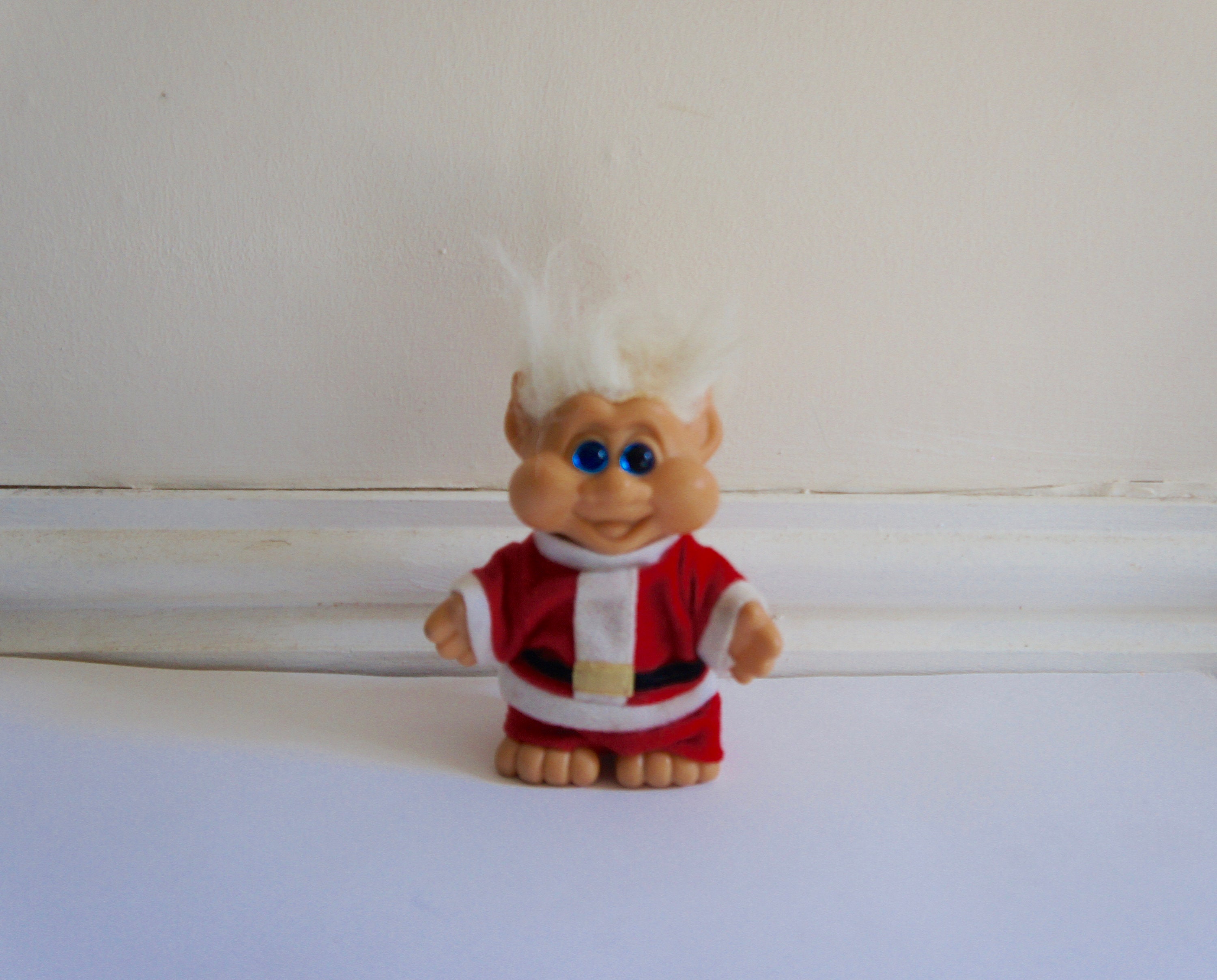 Vintage Large 1991 ITB White Hair Plastic Troll Doll | Etsy