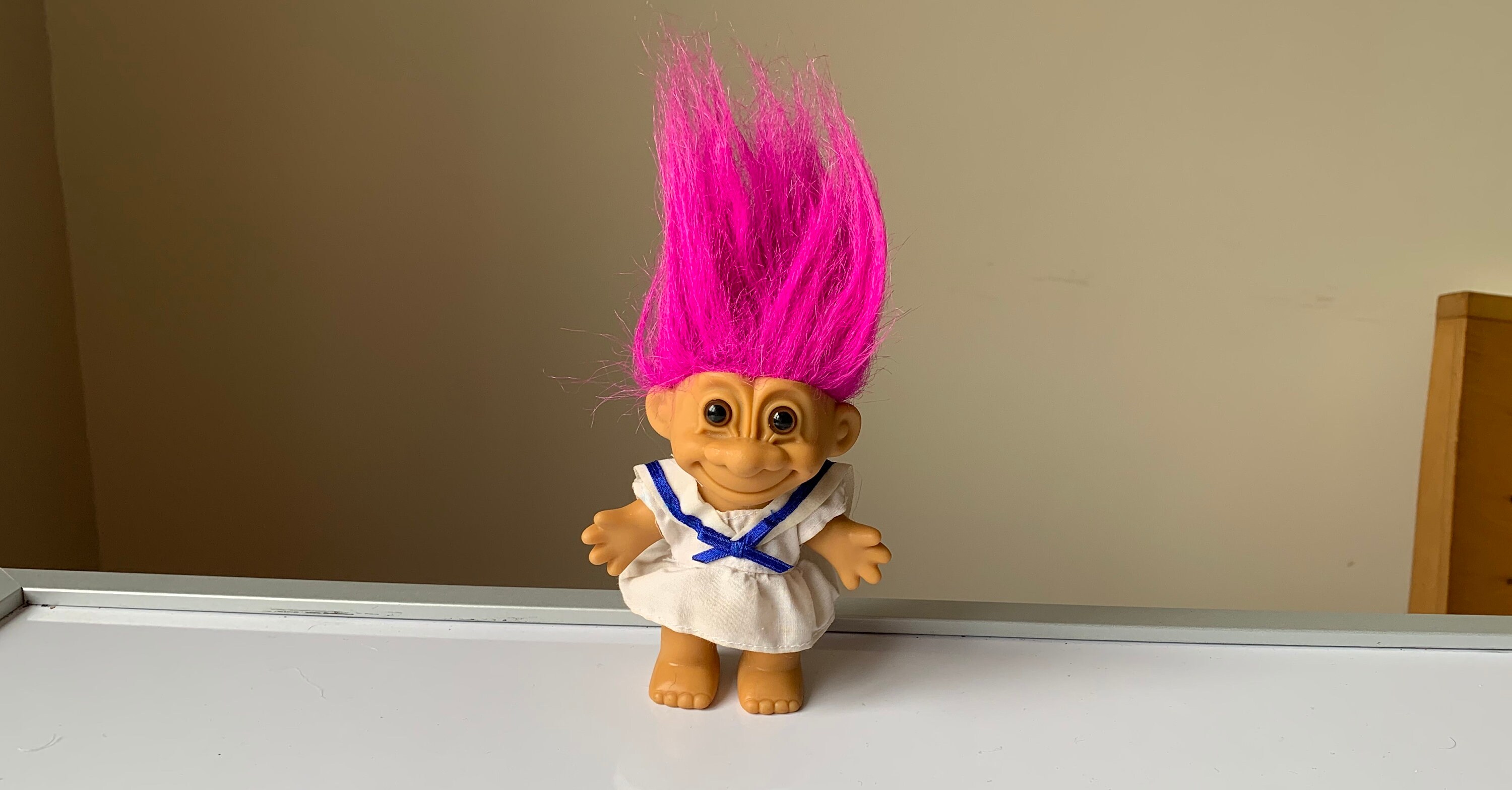 Vintage 1980s 1990s Russ Pink Hair Troll Doll Figure | Etsy