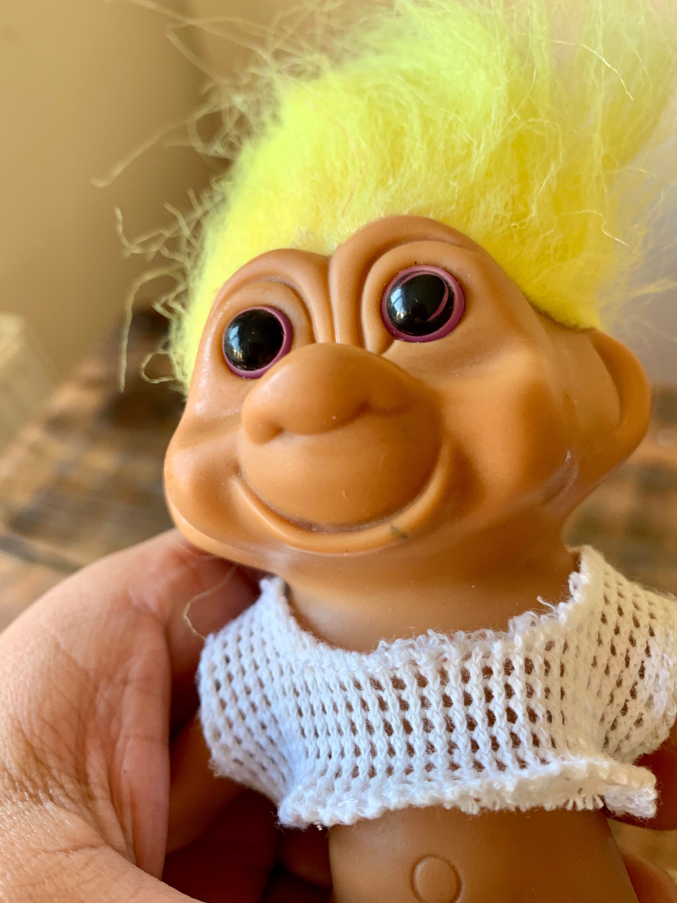 Vintage 1991 T.N.T Yellow Hair Dude Troll Doll Figure - Etsy
