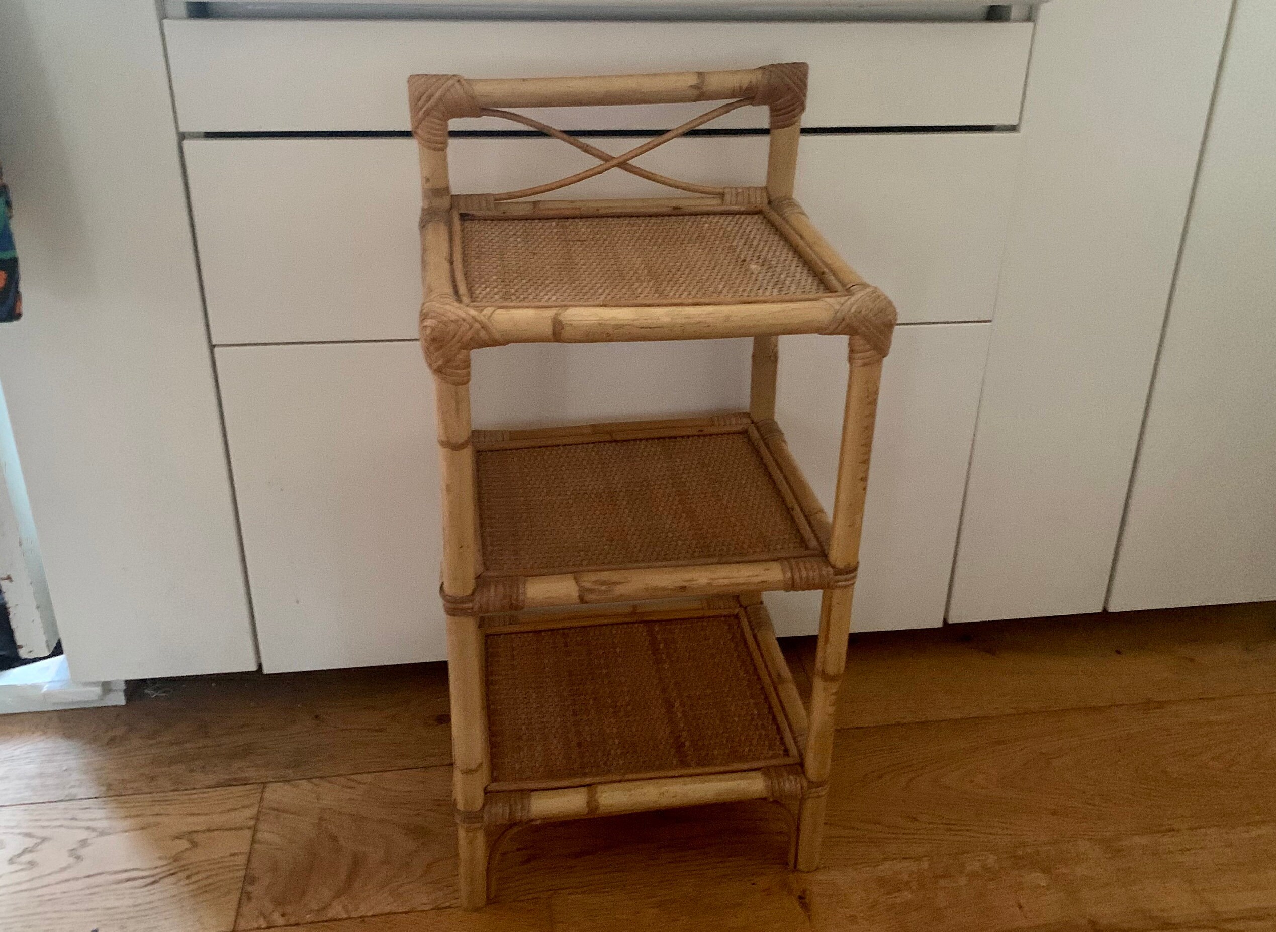 Vintage 1970s Bamboo Wicker Cane Cane Work Three Tier - Etsy