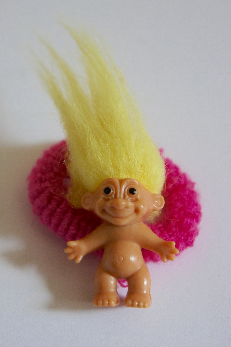 Vintage 1980s 1990s Yellow Hair Plastic Mini Troll - Etsy