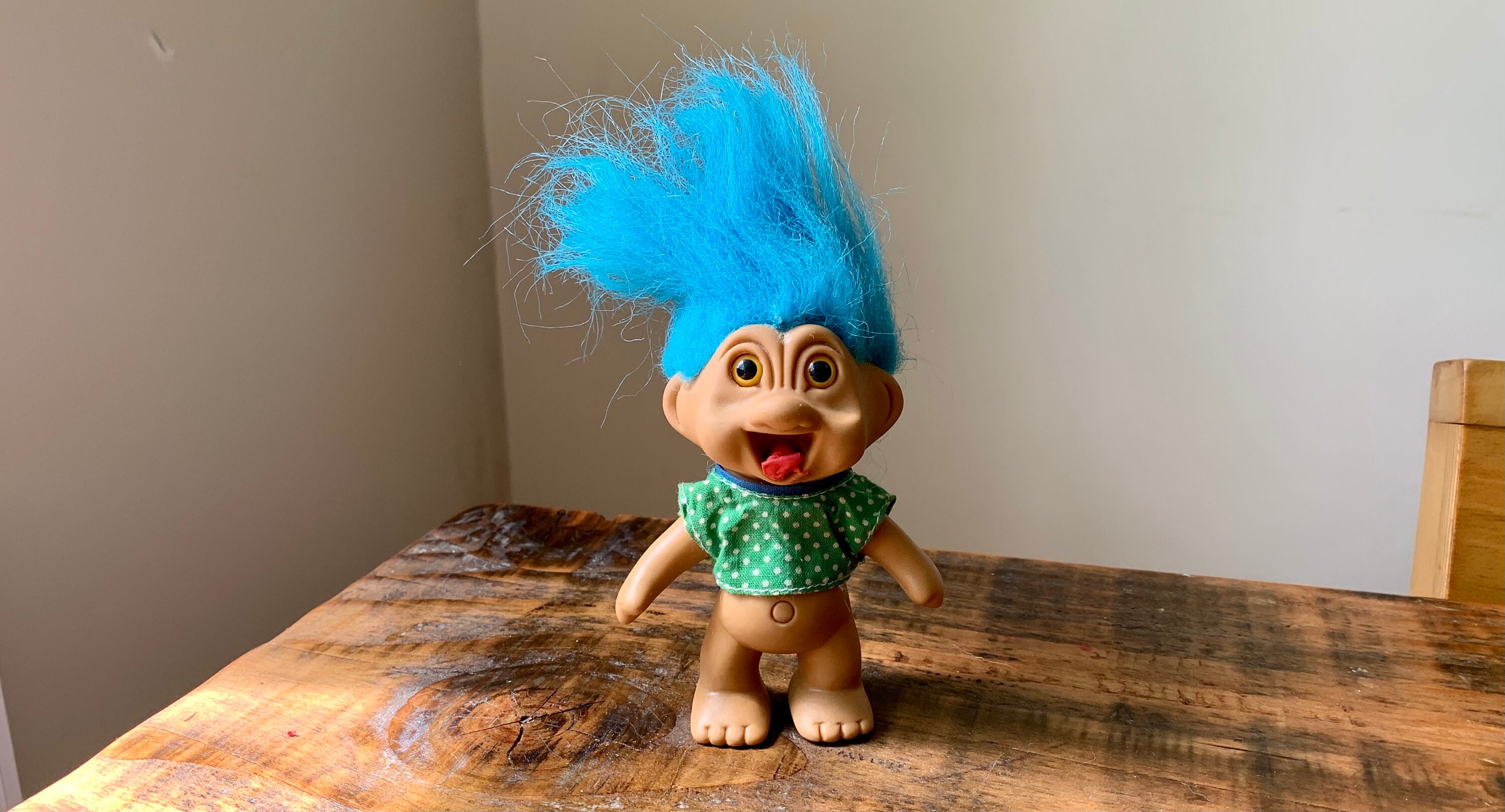 Vintage 1991 T.N.T Pelo Azul Dude Troll Muñeca Figura - Etsy España