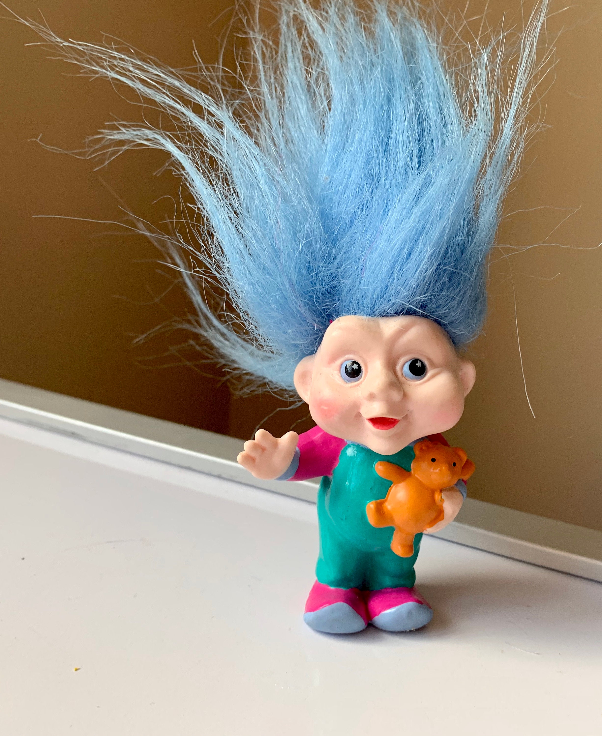 Rare Vintage 1990s Applause Blue Hair Magic Troll in - Etsy