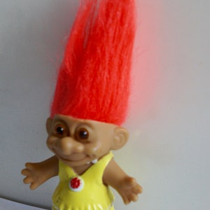 Vintage, 1980s, 1990s, Orange, Hair, Yellow Dress, Girl, Troll, Doll ...