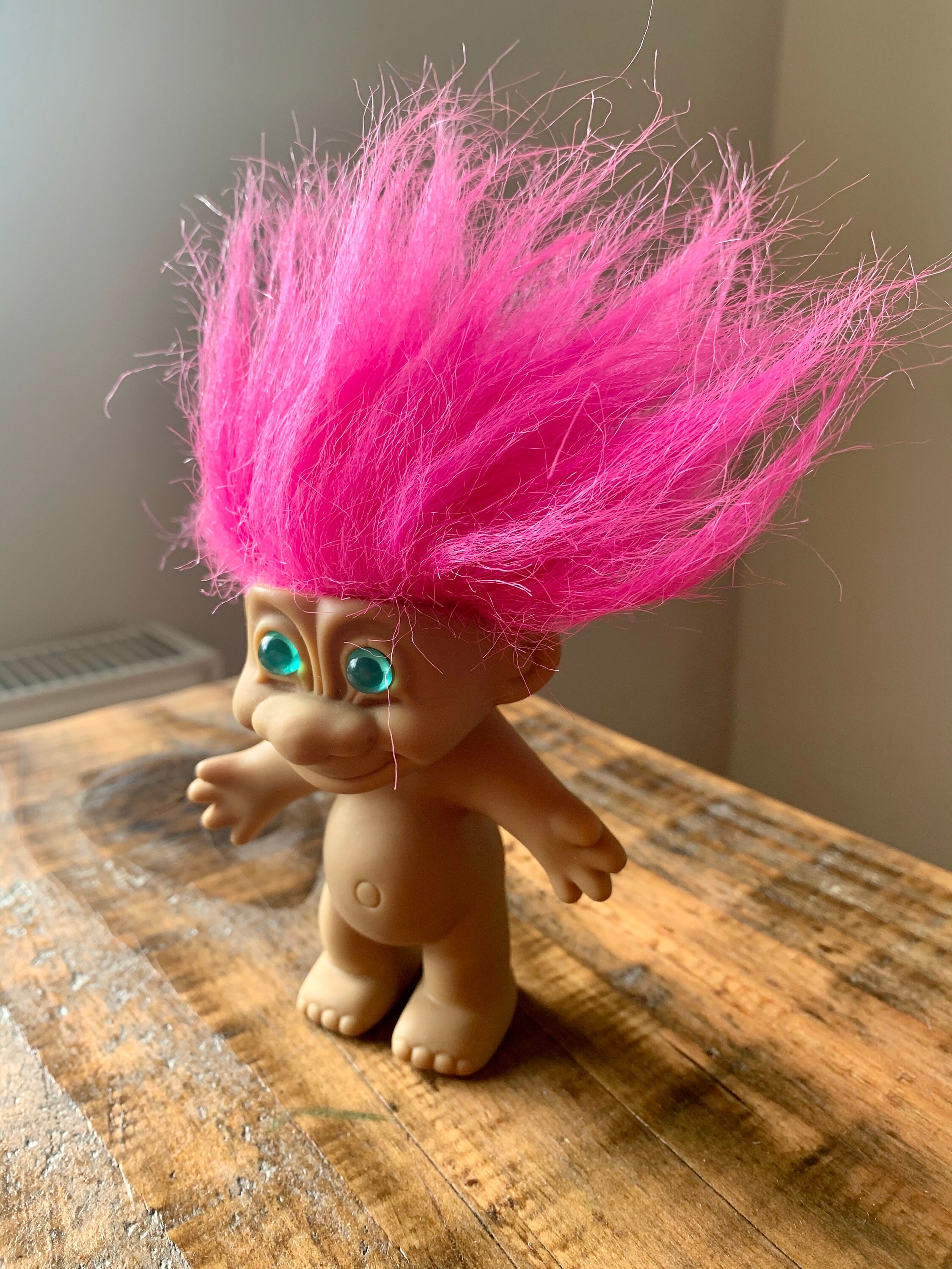 Vintage 1980s 1990s Cute Pink Hair Troll Doll Figure | Etsy