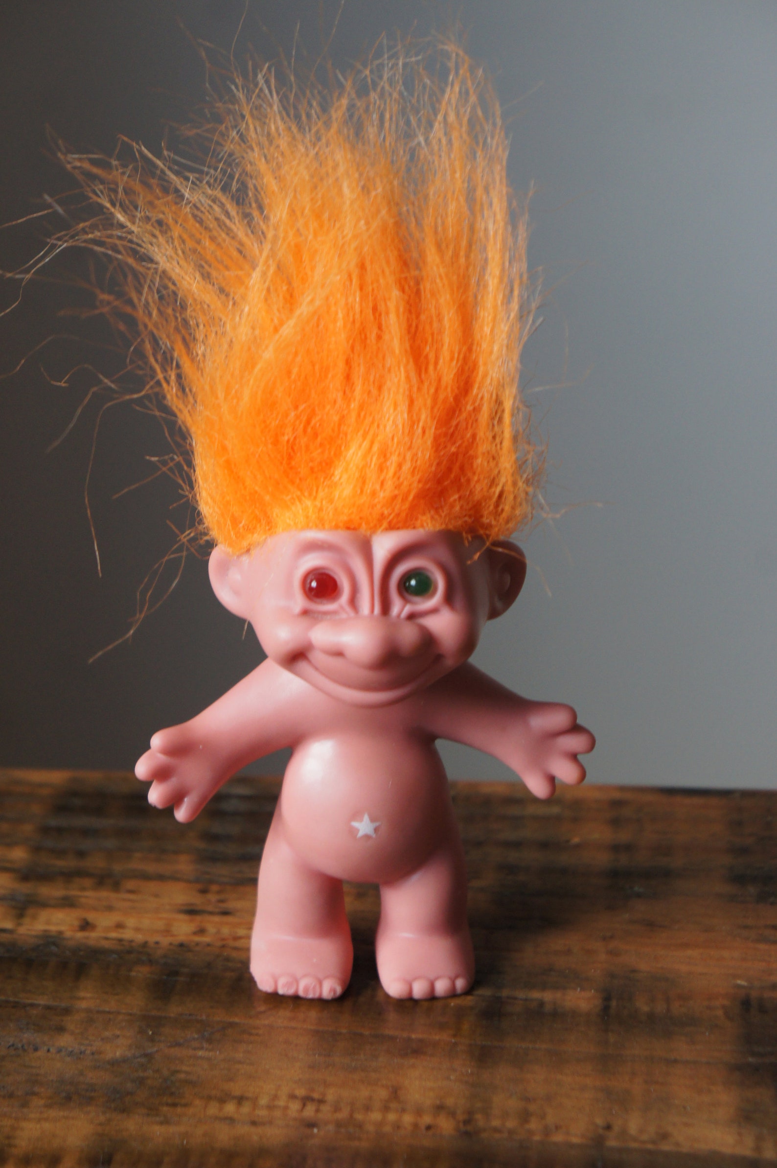 Vintage 1980s 1990s Orange Hair Plastic Troll Doll | Etsy