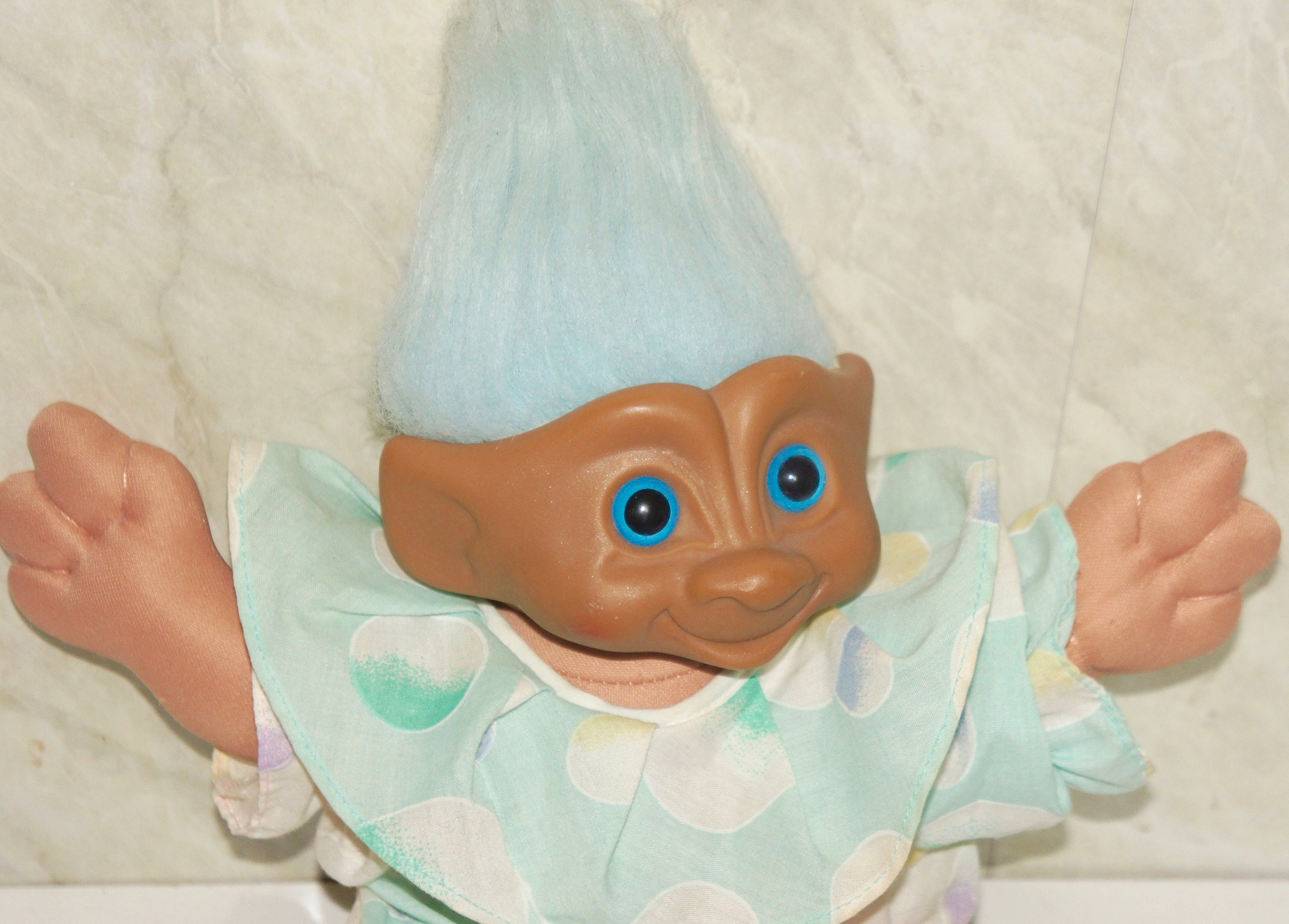 Large Vintage 1992 Ace Novelty Co Inc Blue Hair Troll - Etsy