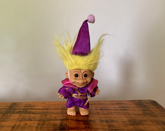 Vintage Russ Troll Doll, Magic Wizard, Pink Hair, 5 Trolls - Etsy