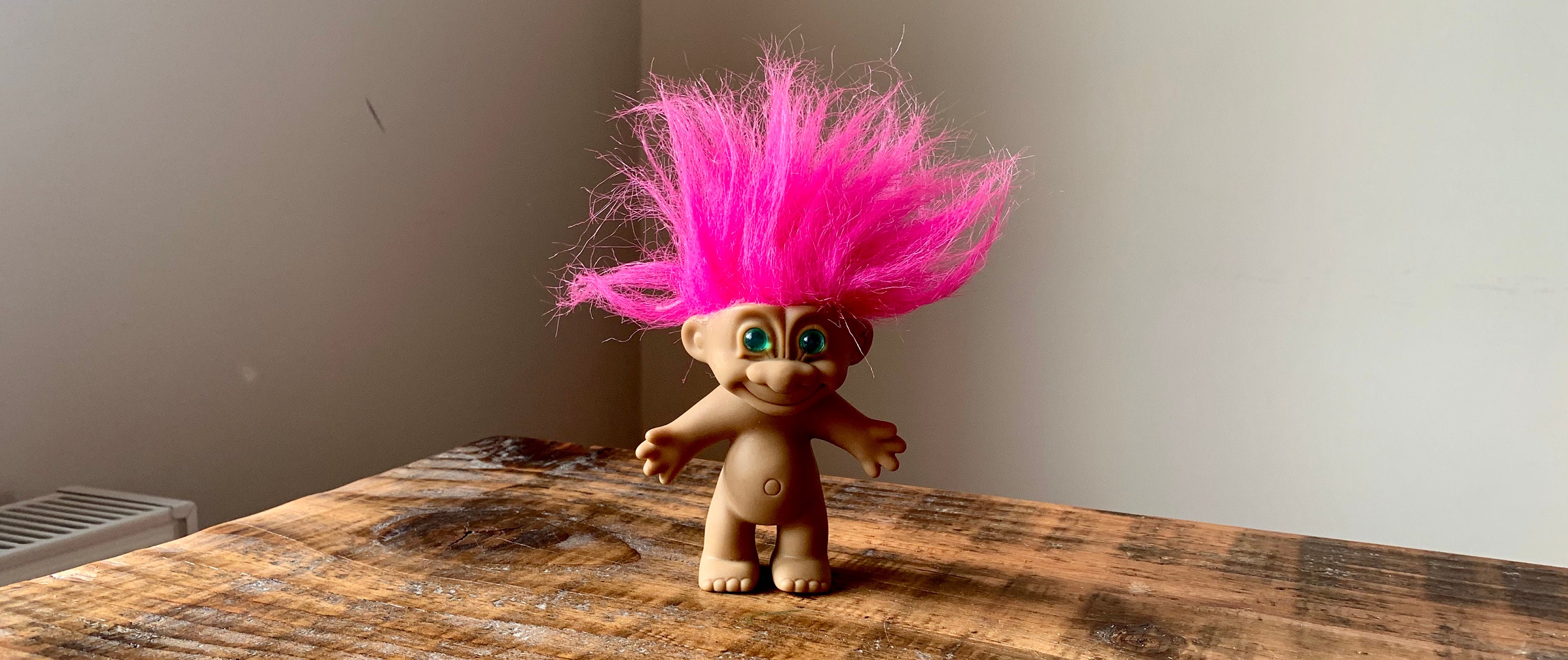 Vintage 1980s 1990s Cute Pink Hair Troll Doll Figure Etsy