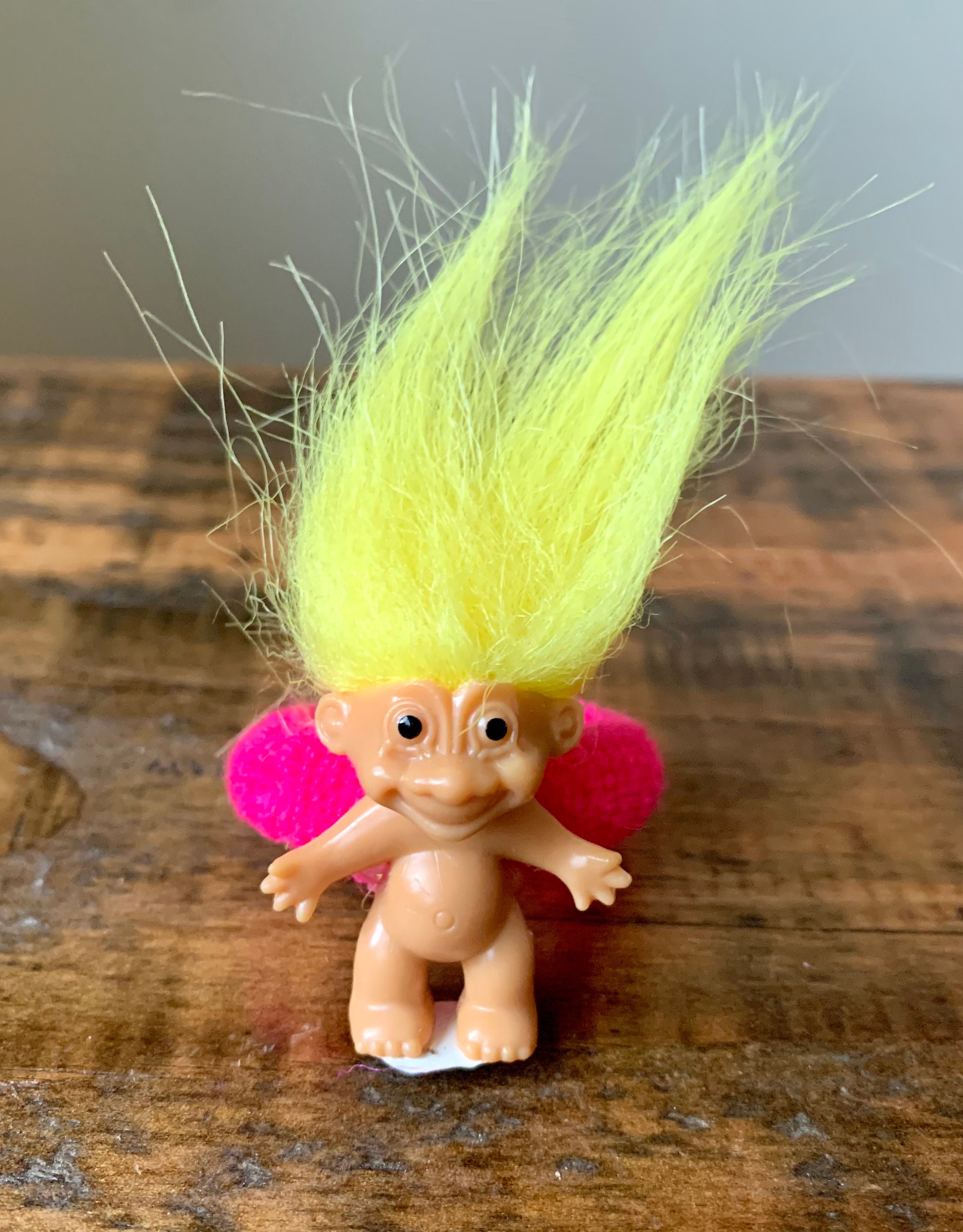 Vintage 1980s 1990s Yellow Hair Plastic Mini Troll | Etsy