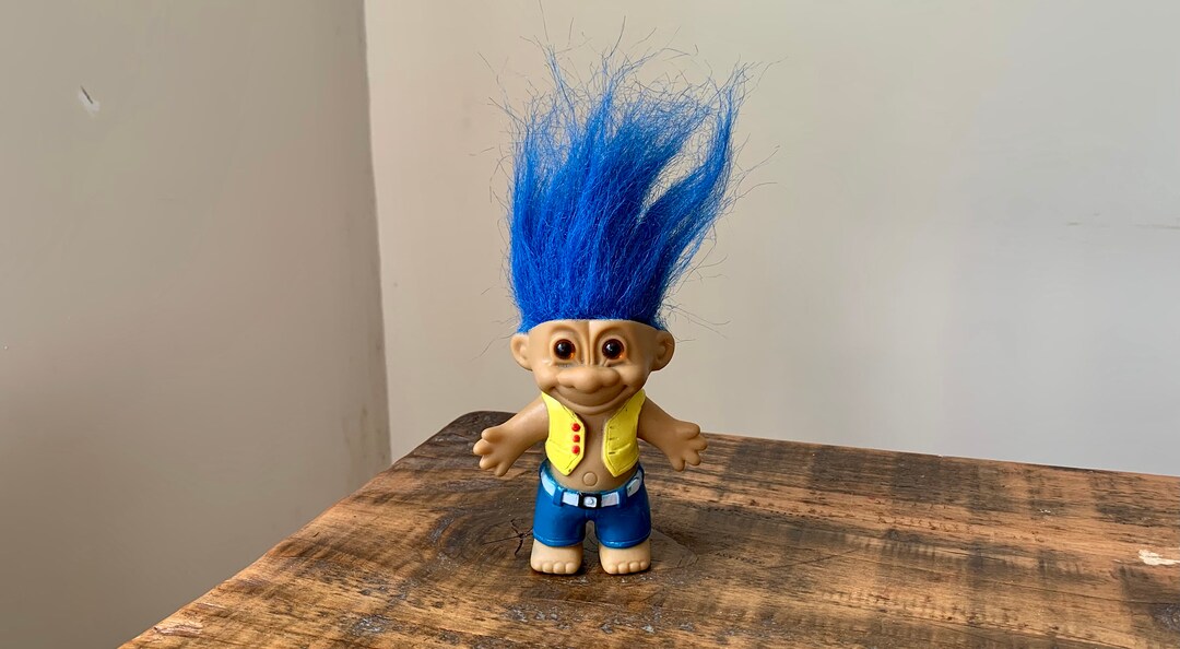 Vintage, 1980s, 1990s, Blue, Hair, Blue Trousers and Yellow, Waistcoat ...
