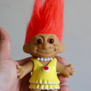 Vintage, 1980s, 1990s, Orange, Hair, Yellow Dress, Girl, Troll, Doll ...