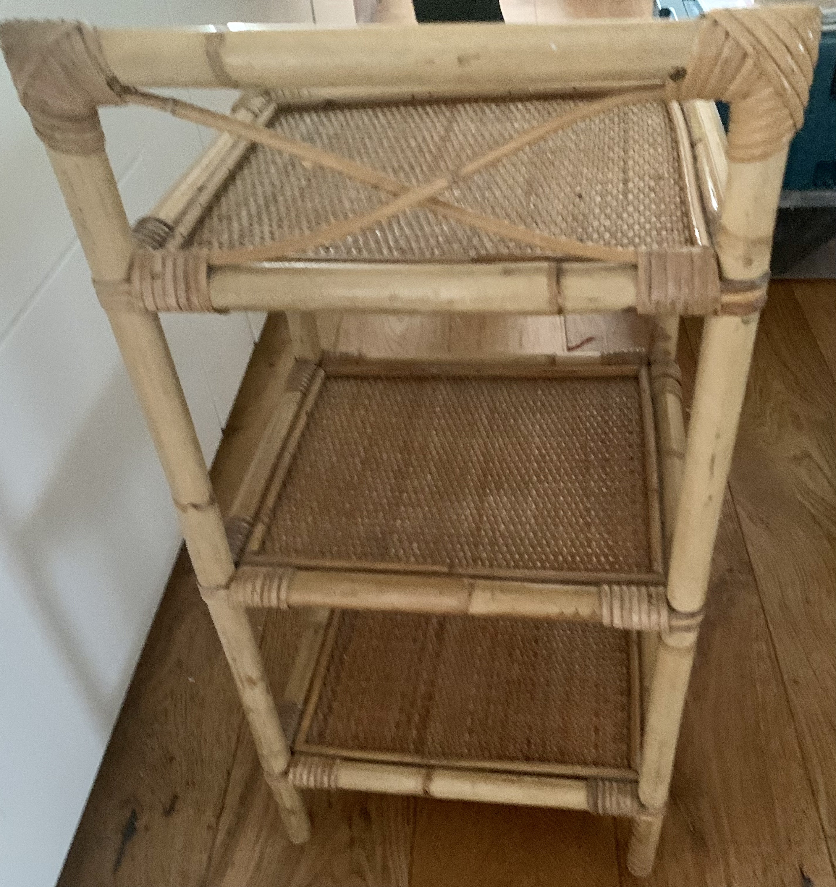 Vintage 1970s Bamboo Wicker Cane Cane Work Three Tier - Etsy