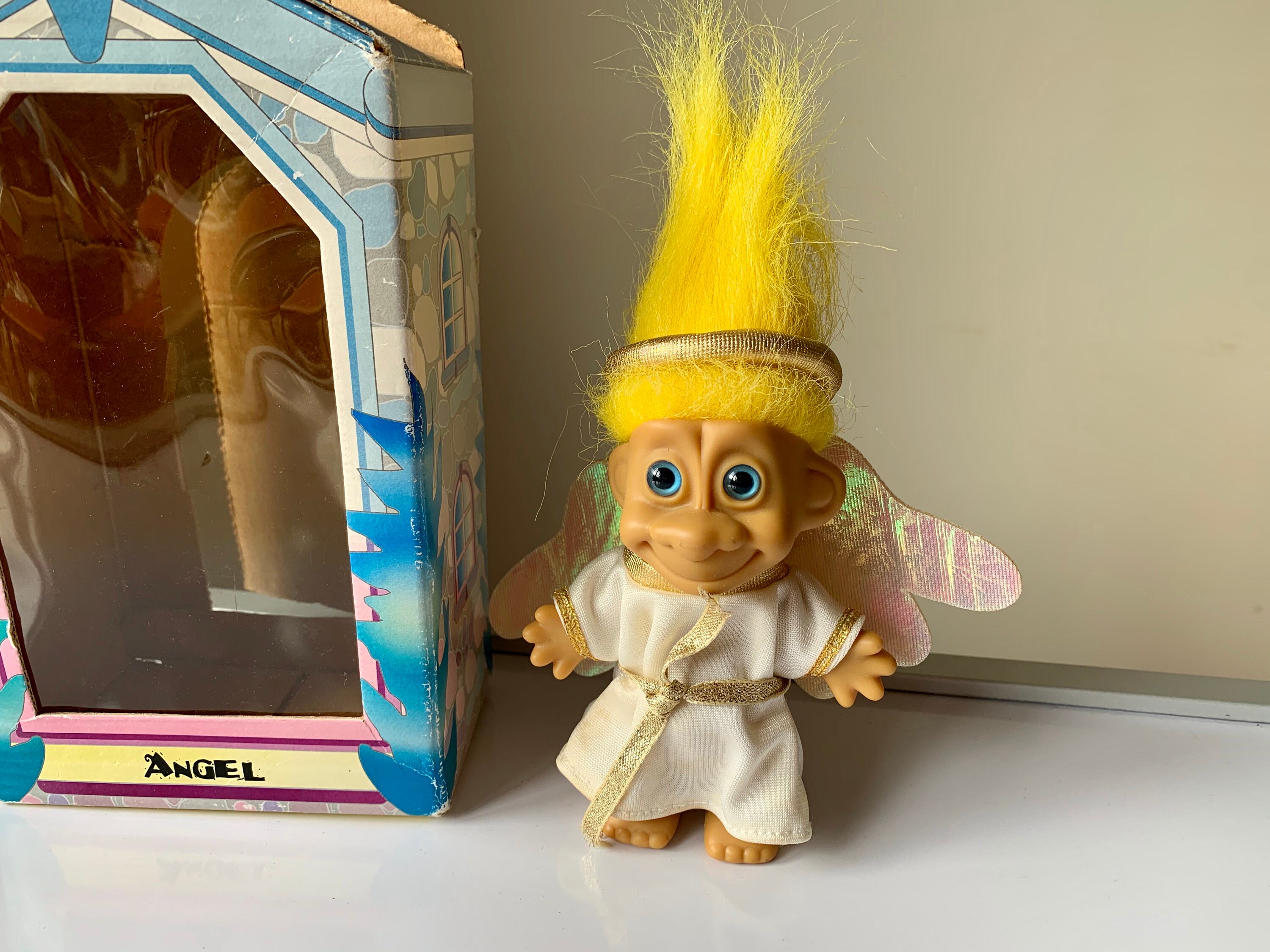 Vintage 1998 Trollkins Trollkin Way Yellow Hair Angel | Etsy