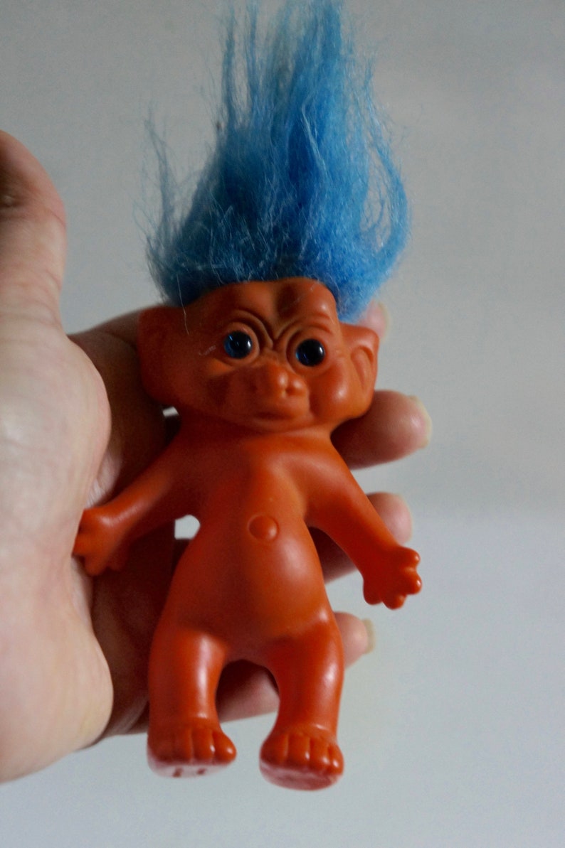 Pair of Vintage 1980s 1990s Blue And Yellow Hair Troll - Etsy