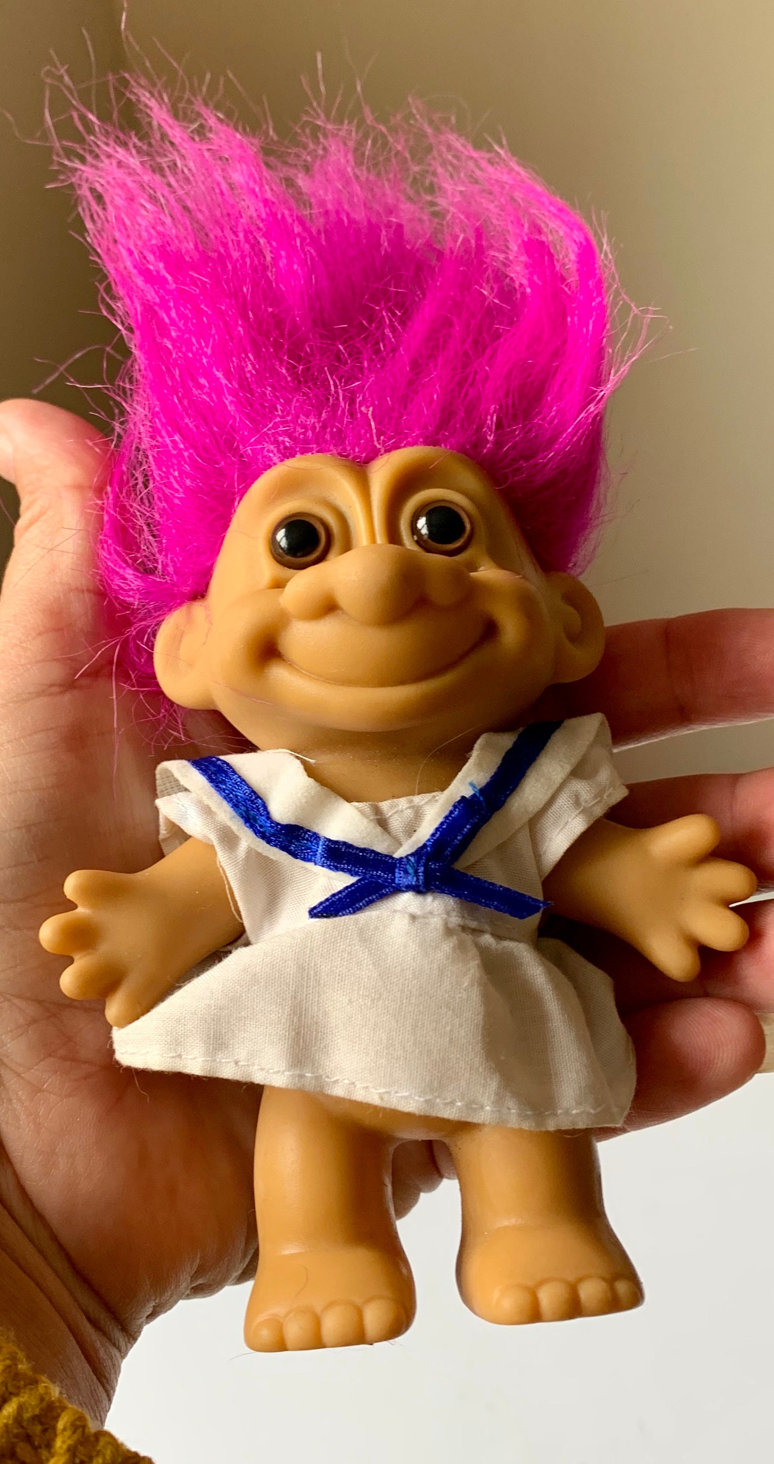 Vintage 1980s 1990s Russ Pink Hair Troll Doll Figure | Etsy