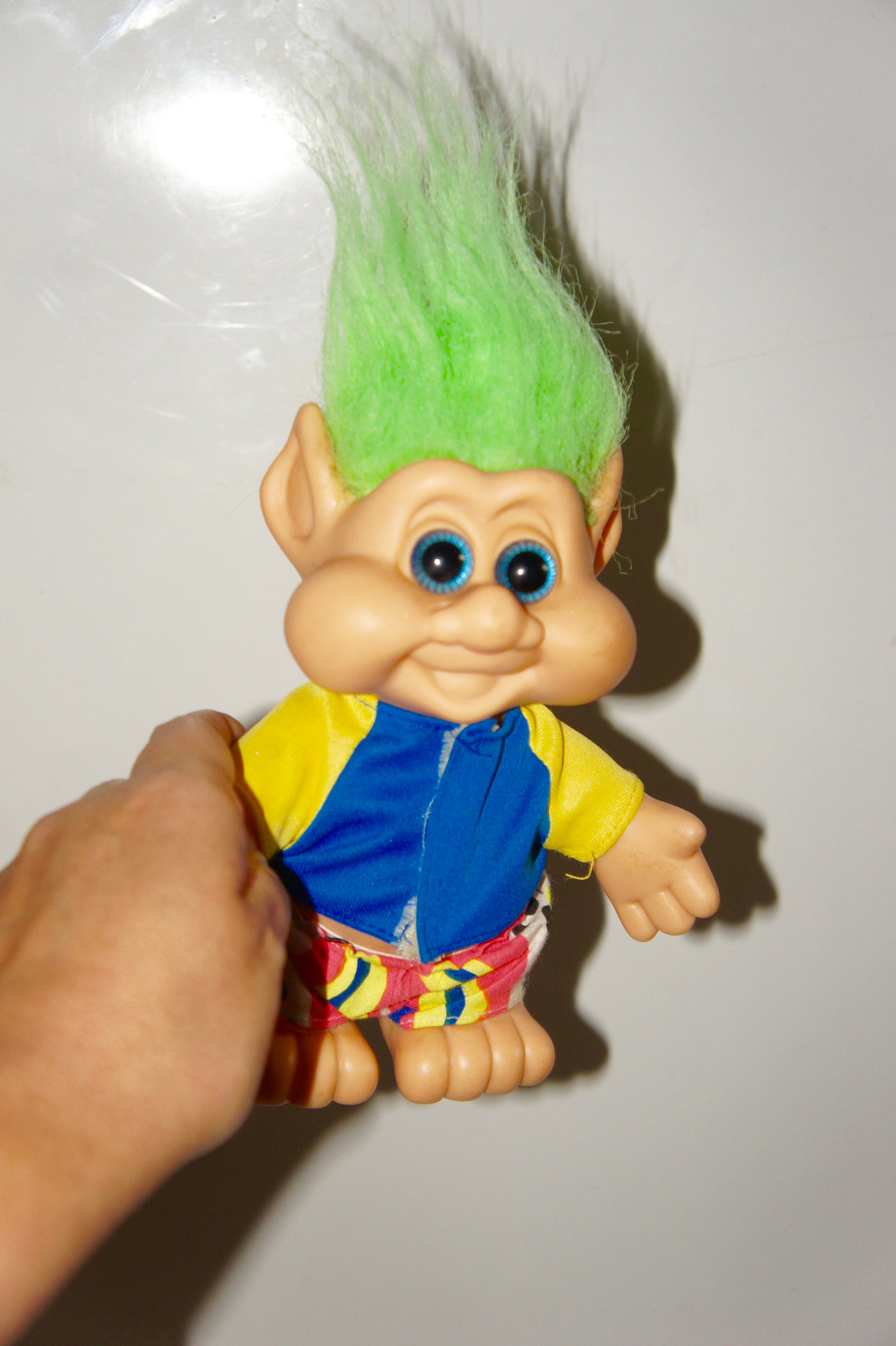 Vintage Large 1991 ITB Green Hair Plastic Troll Doll - Etsy