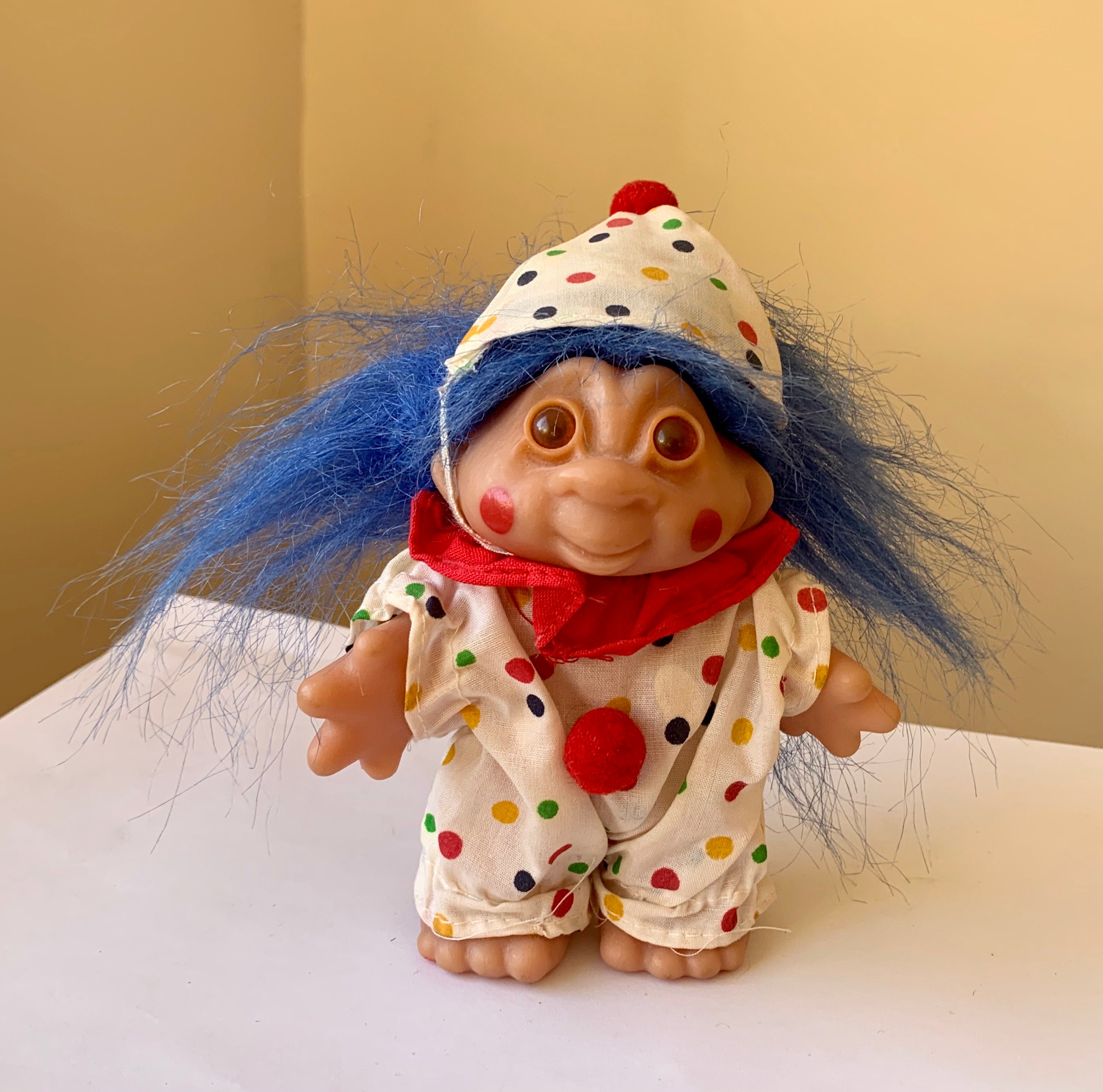 Toys & Games Display Troll Dam Orange Hair Toy Gift Vintage Clown Suit ...