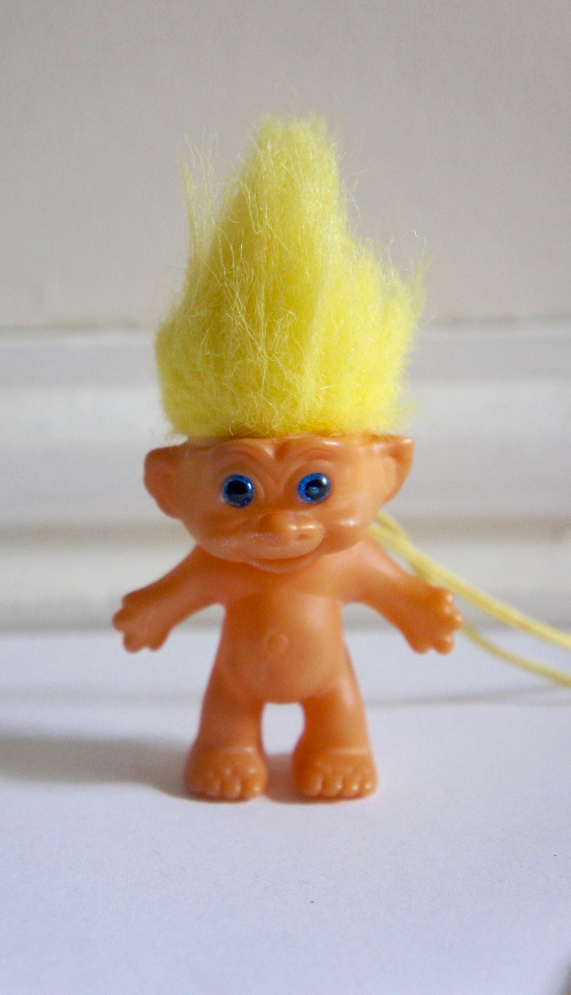 Vintage 1980s 1990s Yellow Hair Plastic Mini Troll - Etsy