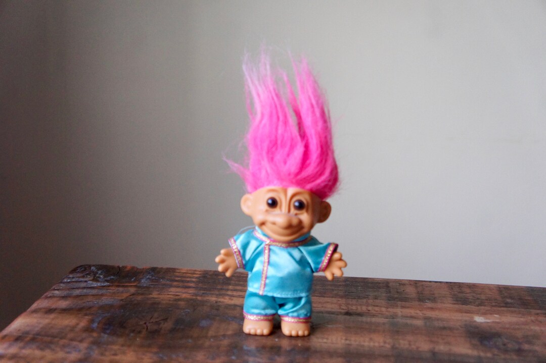 Vintage 1980s 1990s Russ Pink Hair Troll Doll Figure - Etsy