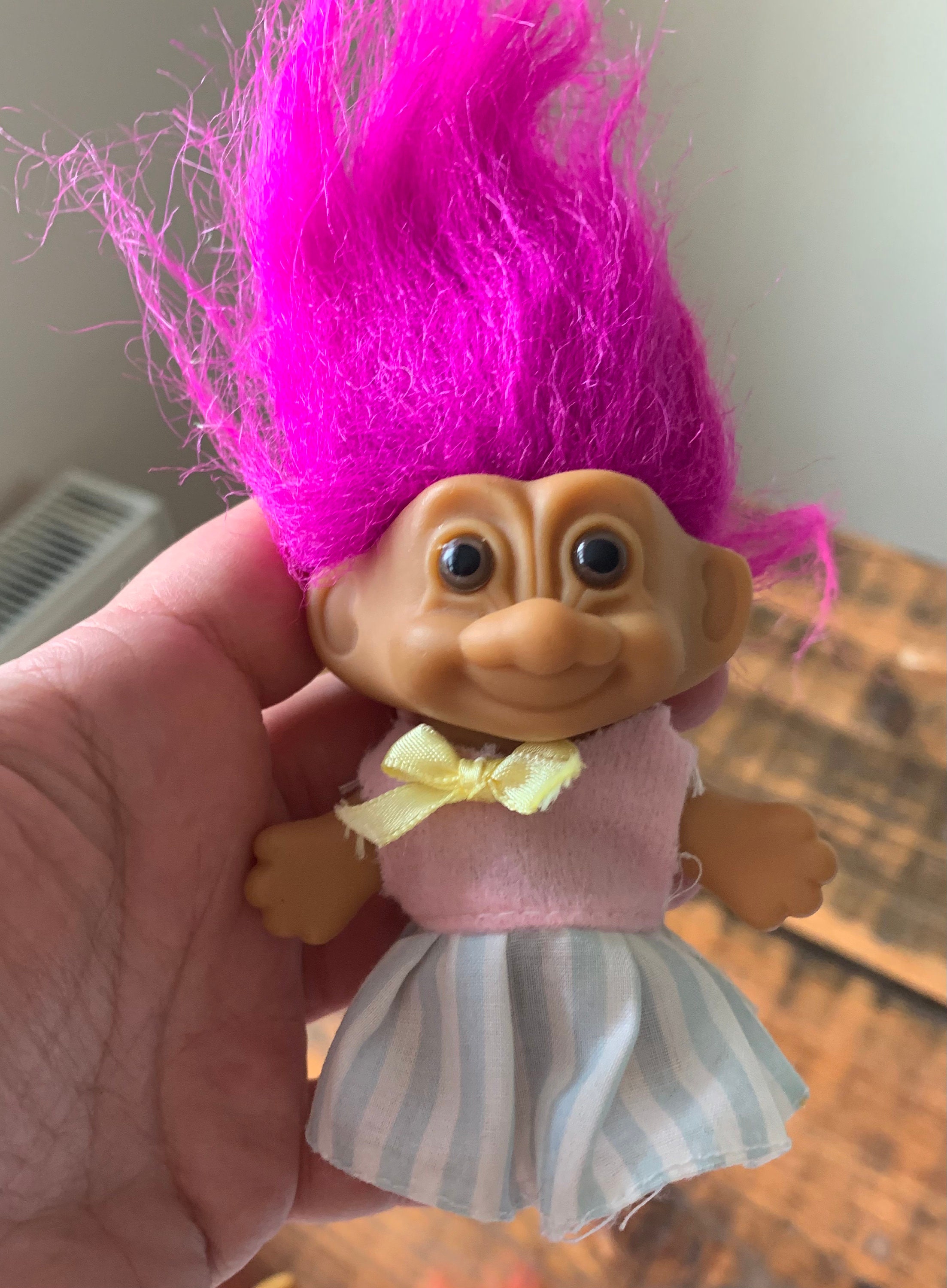 Vintage 1992 Pink Purple Hair Russ Troll Doll Figure | Etsy