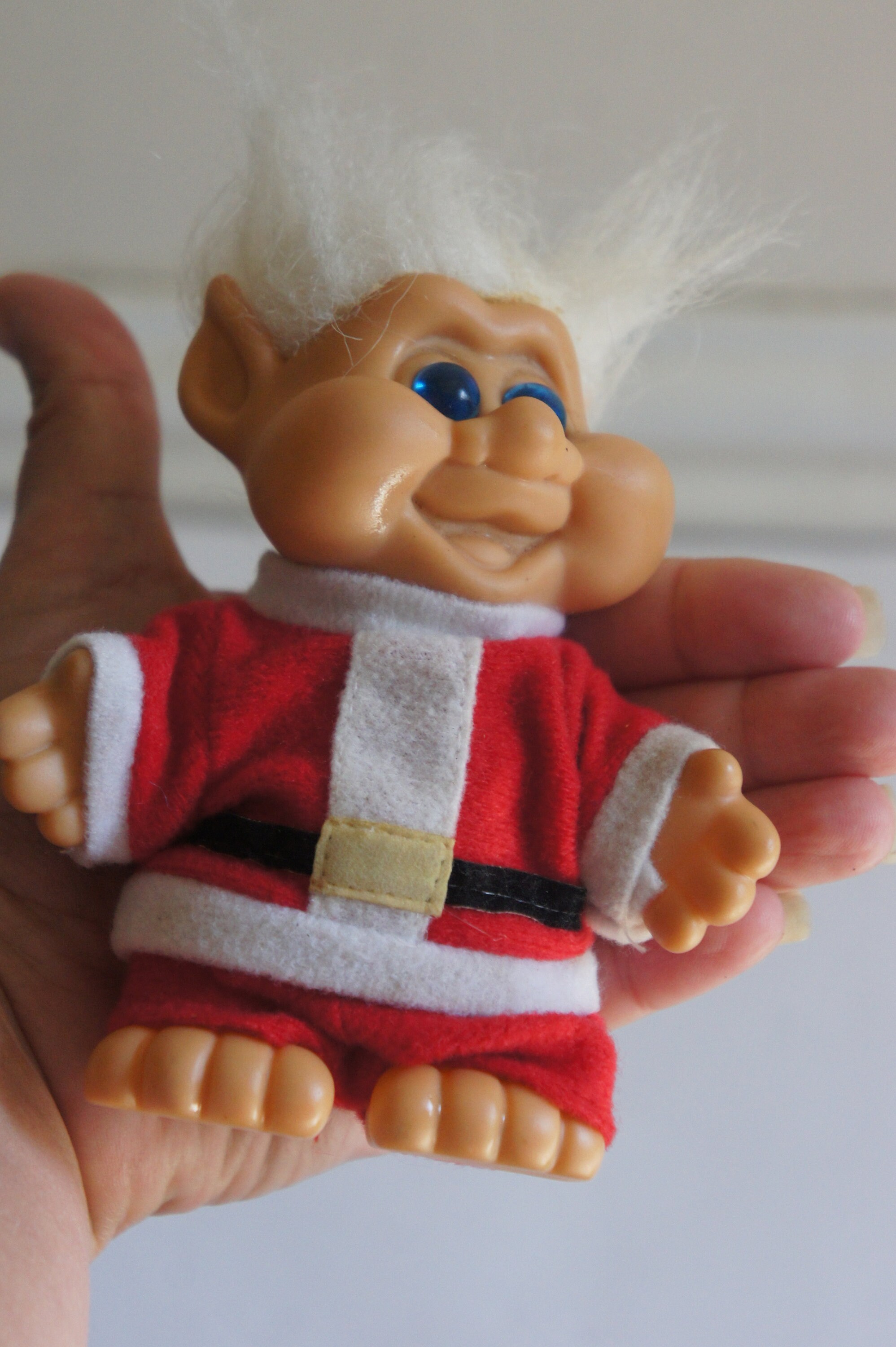 Vintage Large 1991 ITB White Hair Plastic Troll Doll | Etsy