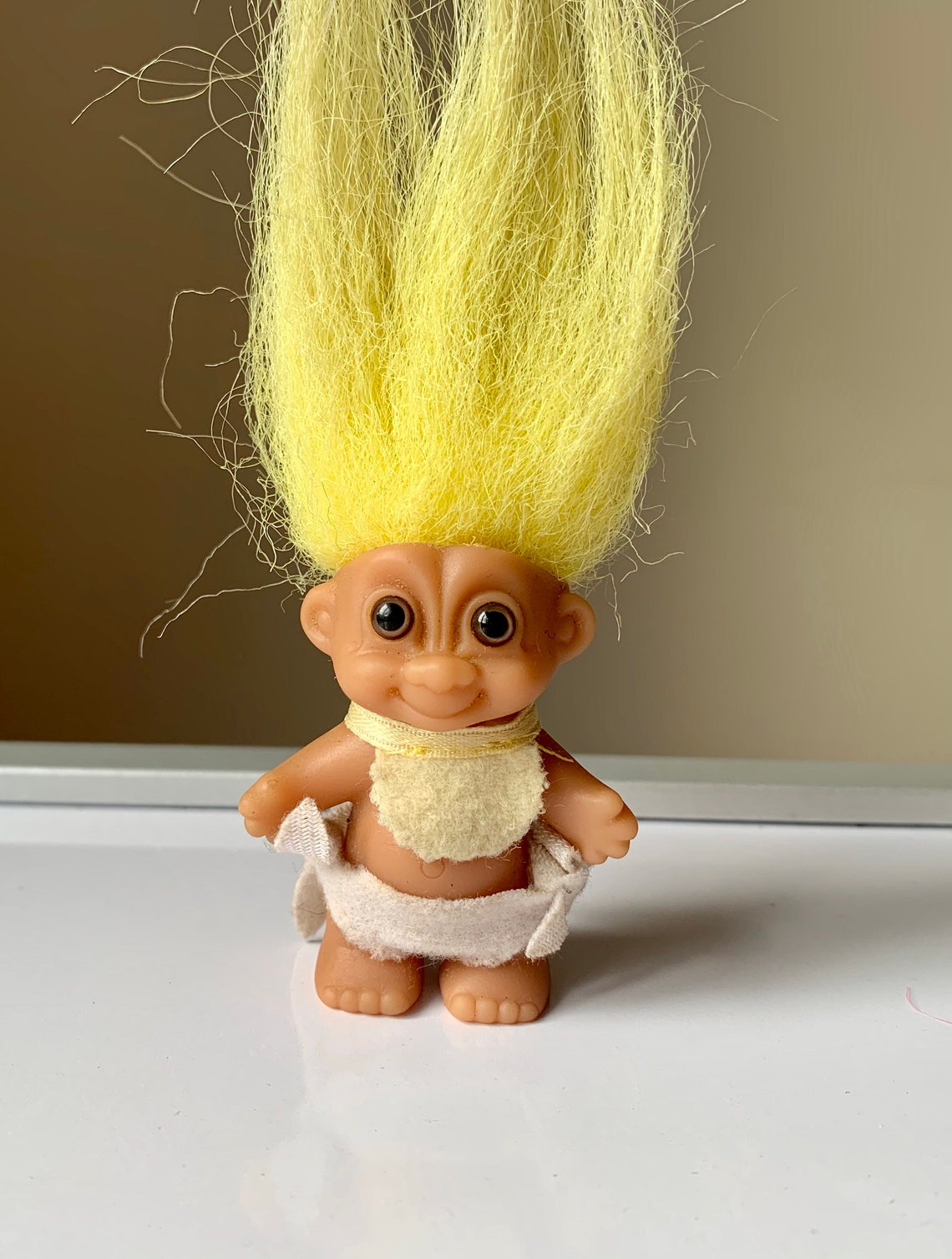 Vintage 1980s 1990s Cabello Amarillo Bebé Troll Muñeca | Etsy
