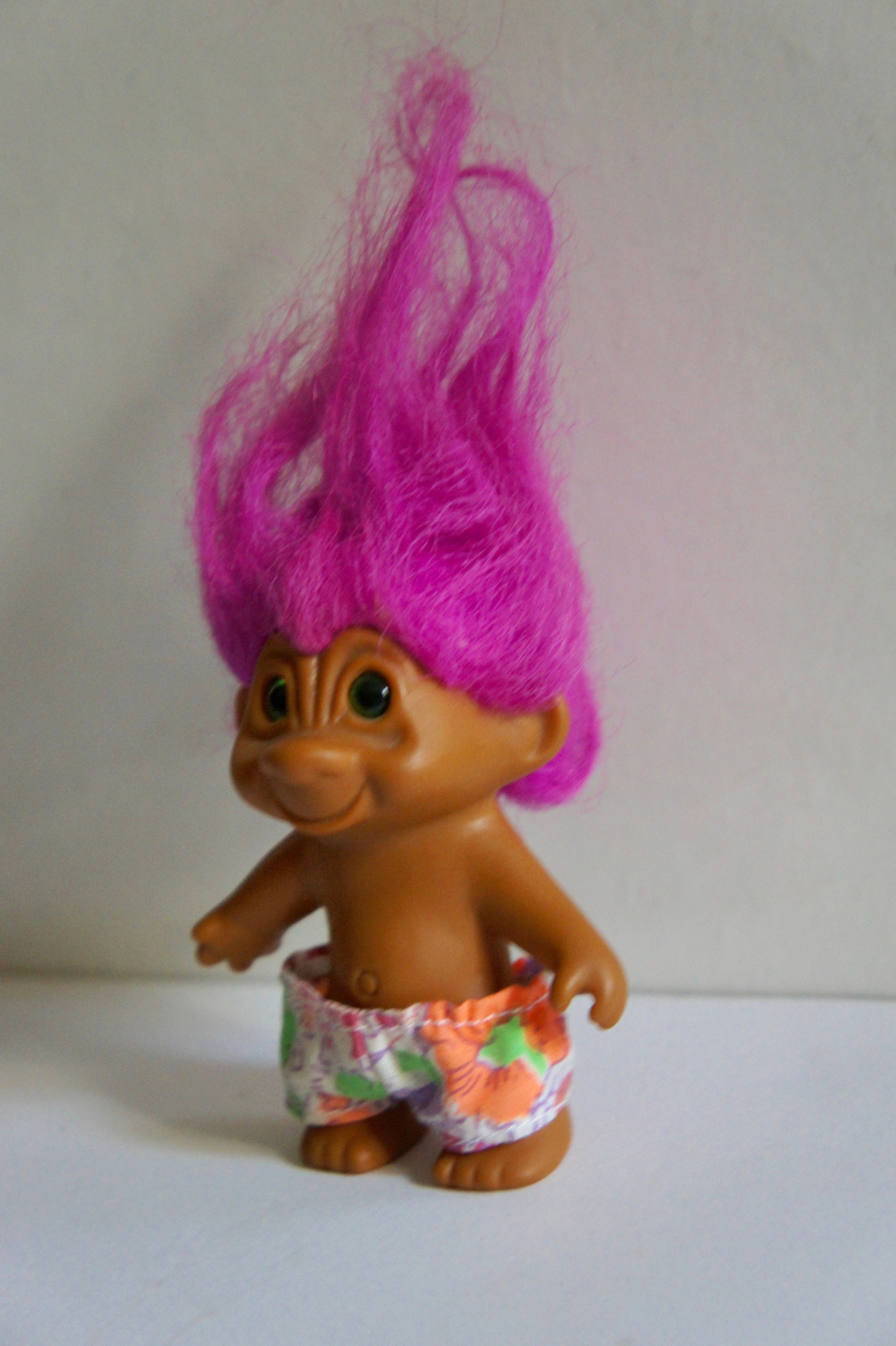 Vintage 1980s 1990s Pink Hair Dude Troll Doll Figure | Etsy