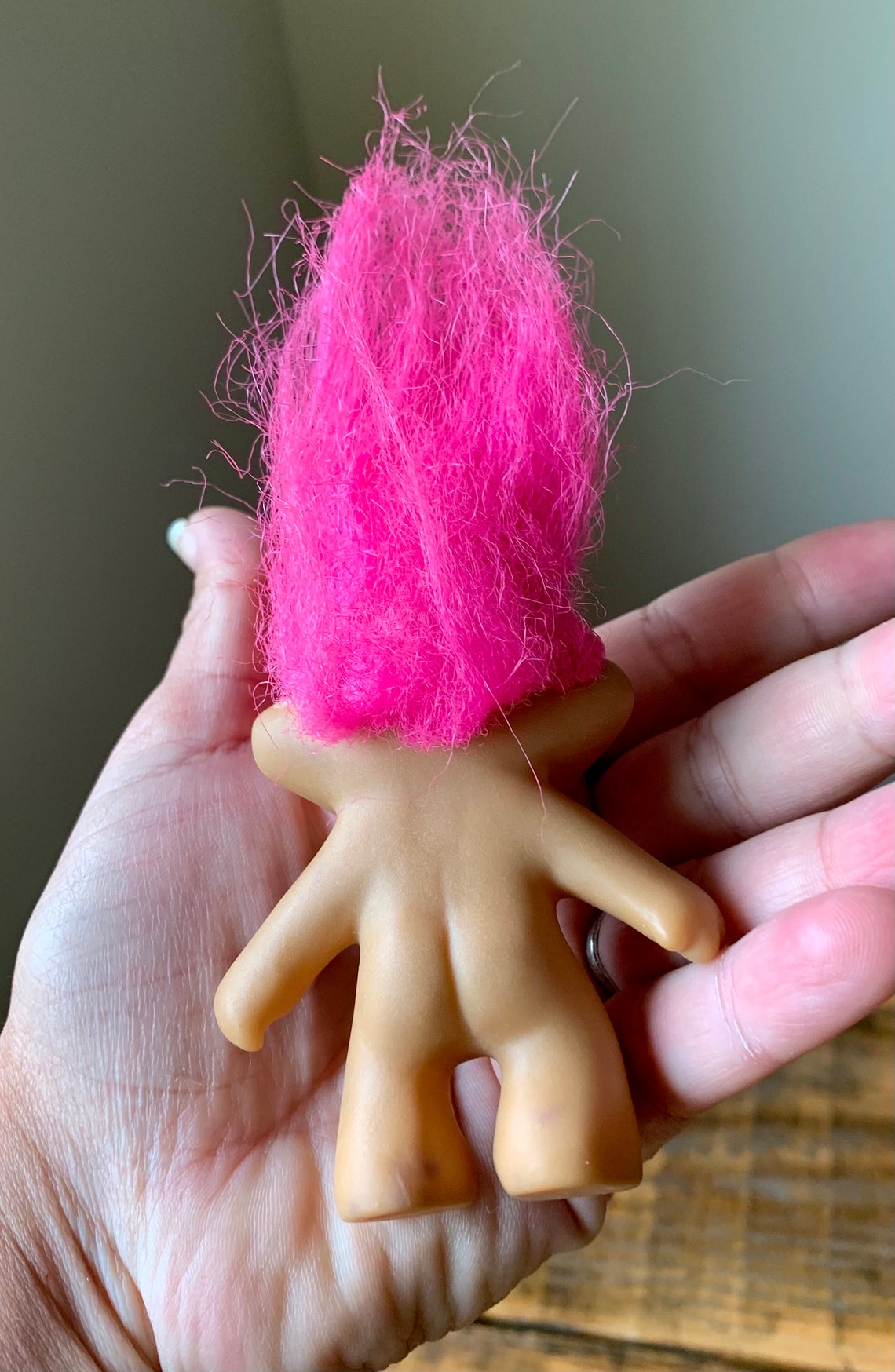 Vintage 1980s 1990s Pink Hair Troll Doll Heart Shape On Etsy