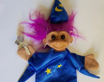 Vintage Russ Troll Doll, Magic Wizard, Pink Hair, 5 Trolls - Etsy