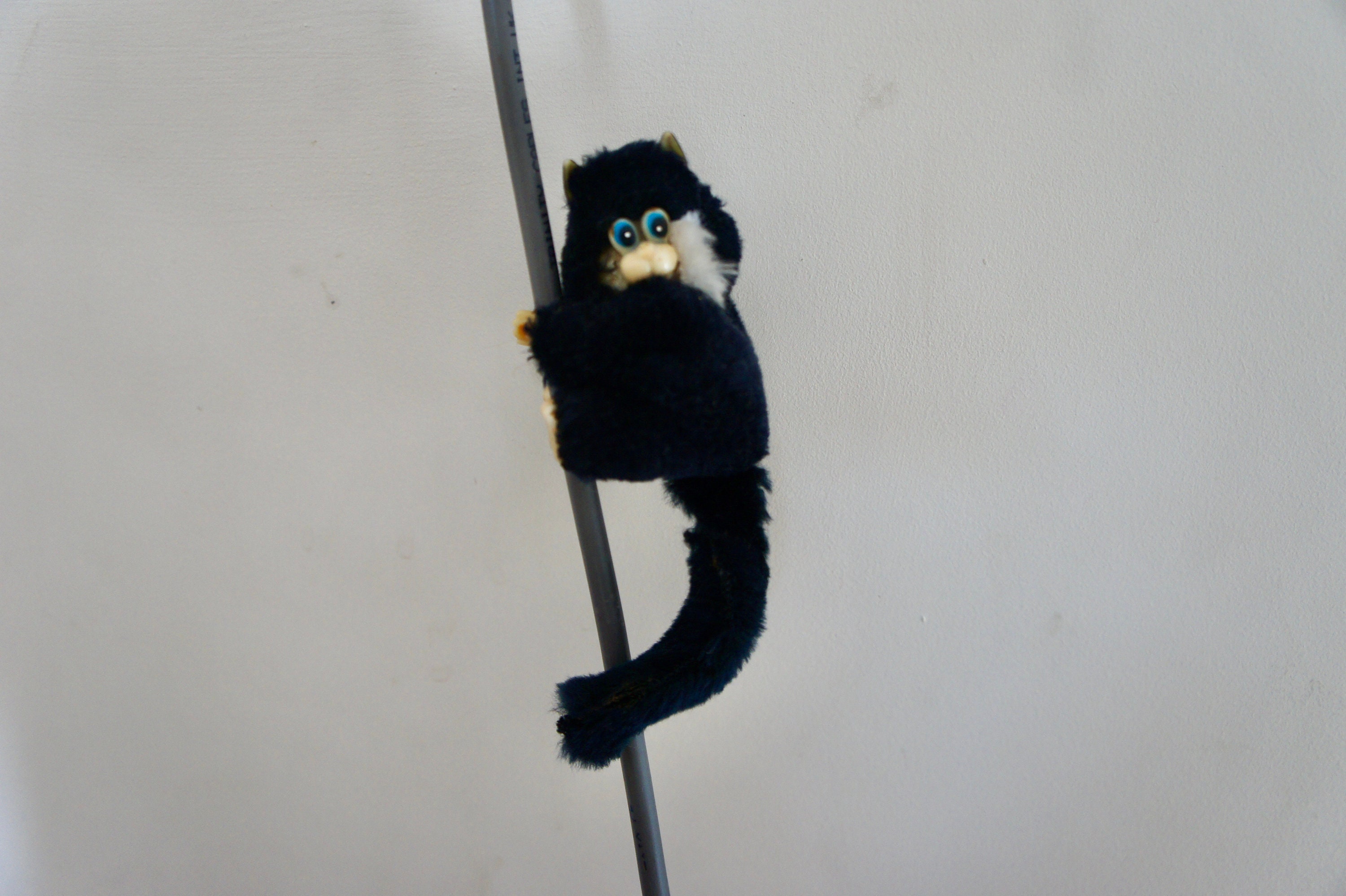 Vintage 1980s Black Cat Kitten Mini Plush Clip On | Etsy