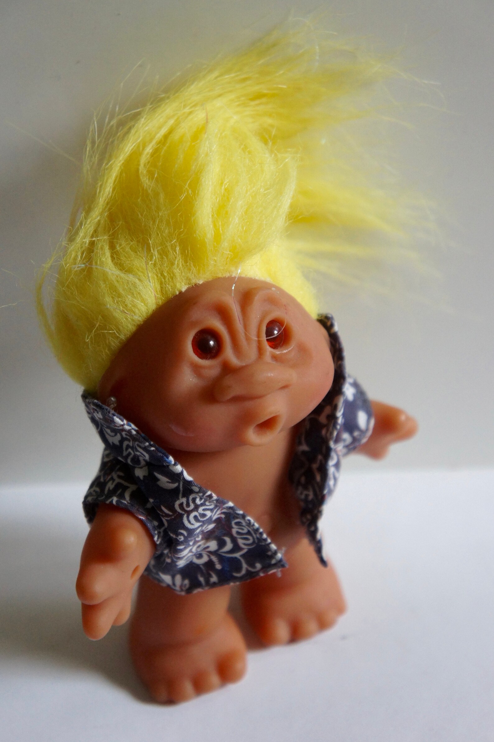 Vintage 1986 Dam Yellow Hair Troll In Hawaiian Shirt - Etsy