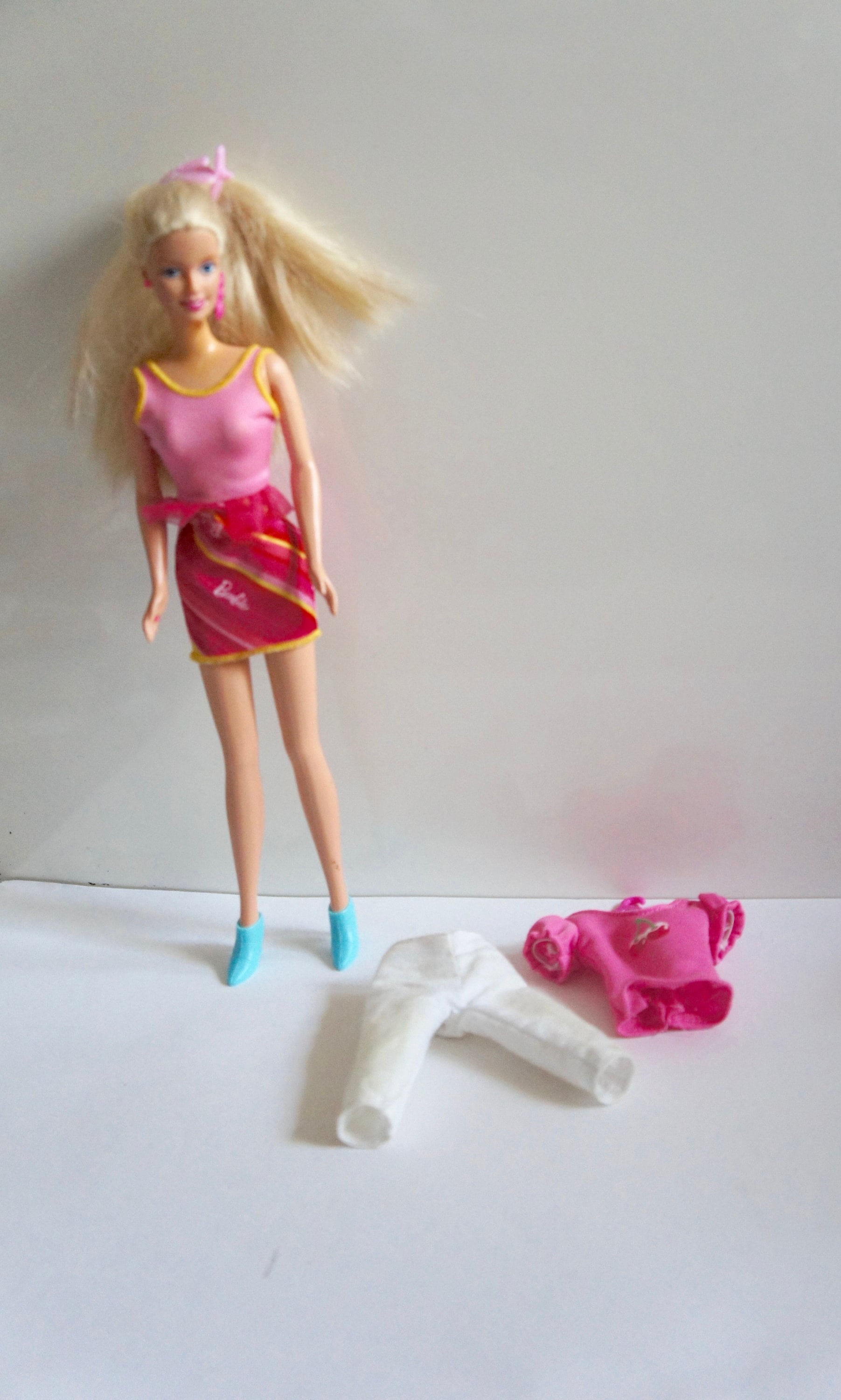 Vintage 1990s Mattel Barbie Doll In Pink Dress With Etsy