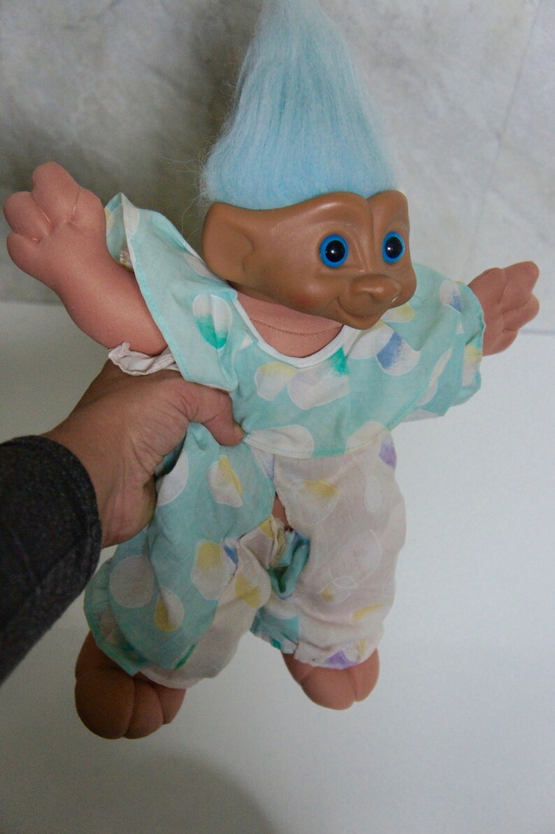 Large Vintage 1992 Ace Novelty Co Inc Blue Hair Troll - Etsy