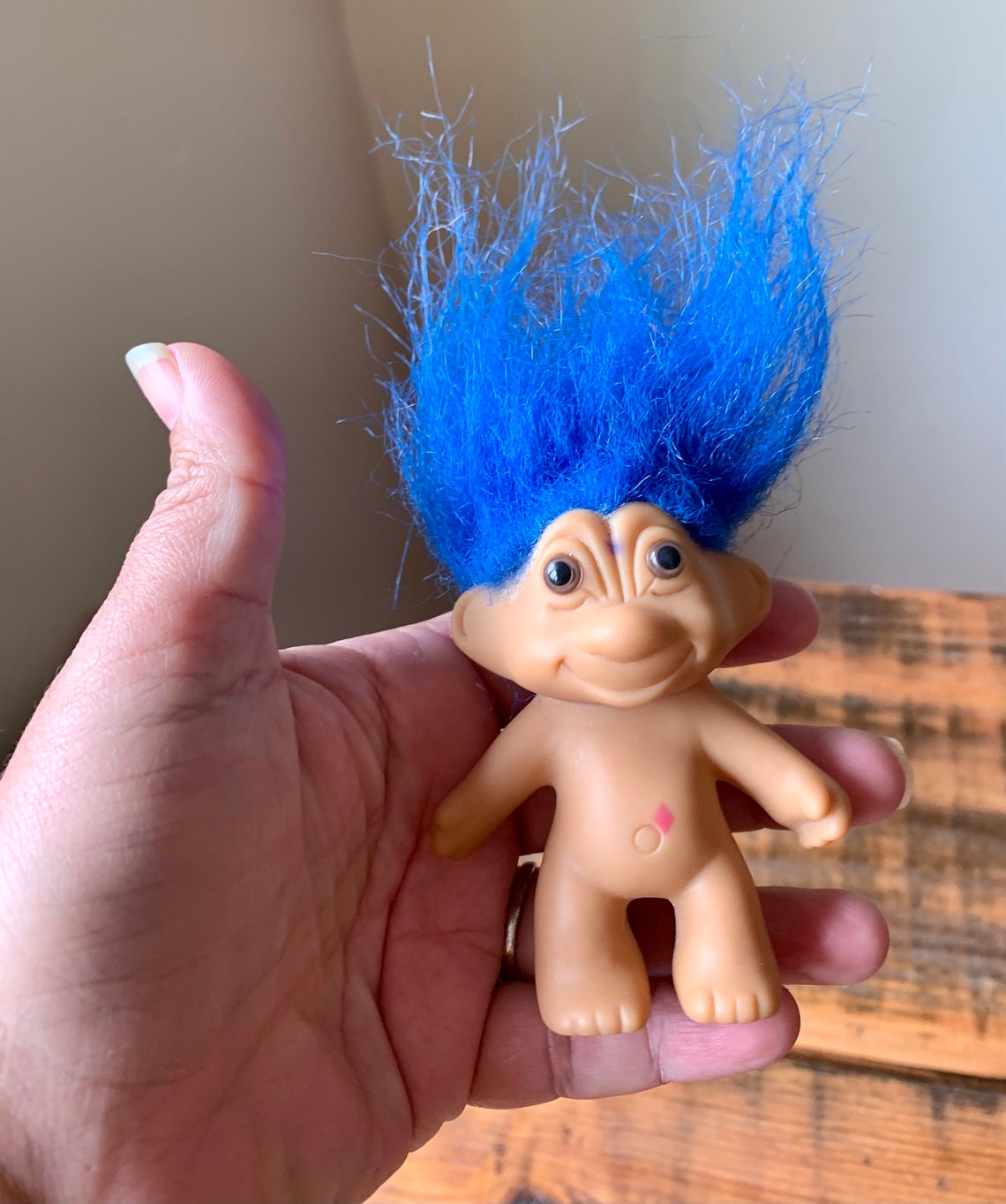 Vintage 1980s 1990s Blue Hair Troll Doll in Diamond | Etsy