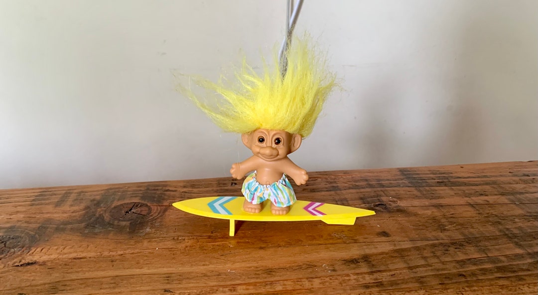 Vintage, 1980s, 1990s, Russ, Yellow Hair, Surf, Troll, Surfer, Dude, in ...