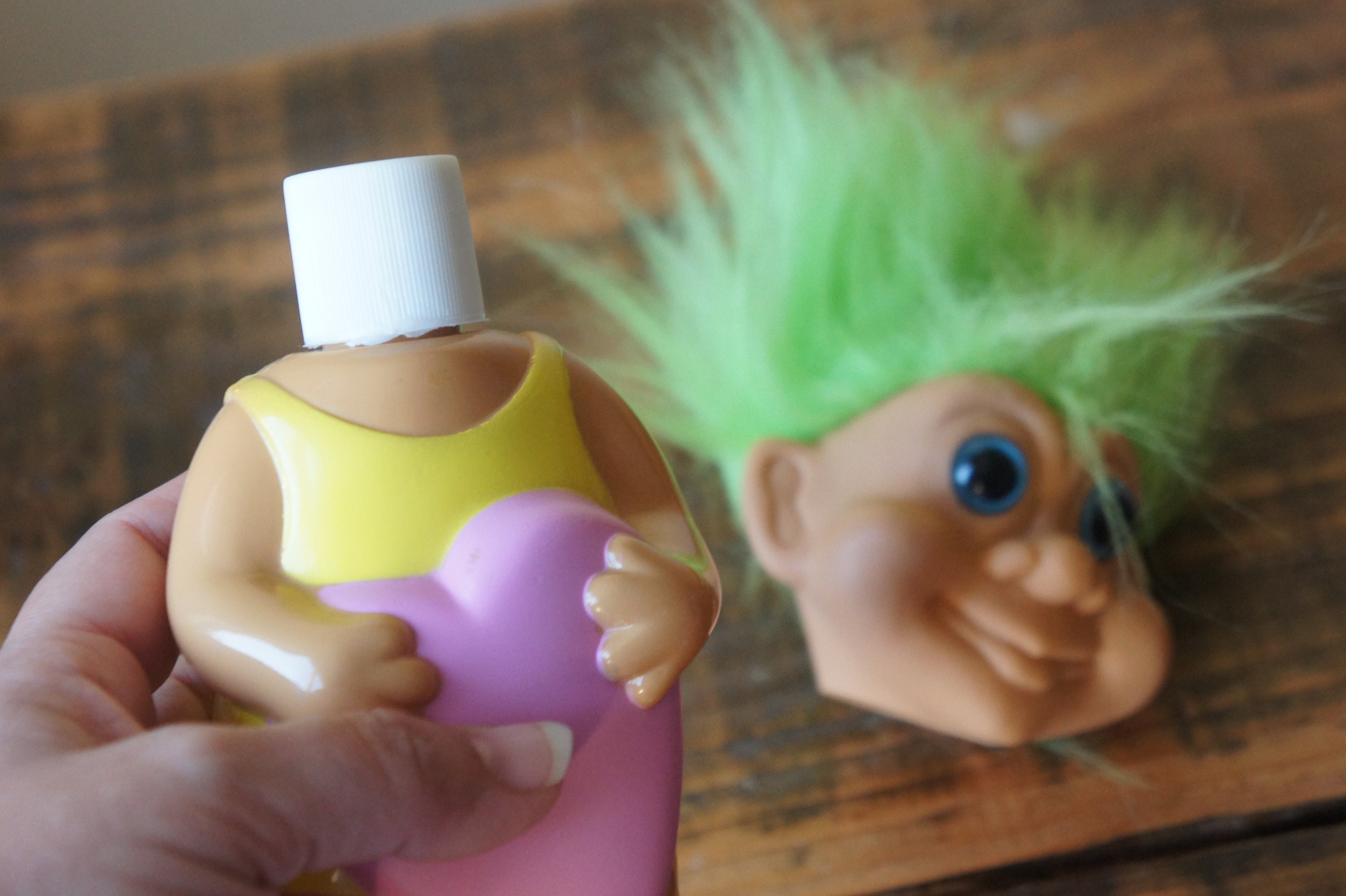 Vintage Loving Trolls 1980s 1990s Green Hair Plastic | Etsy