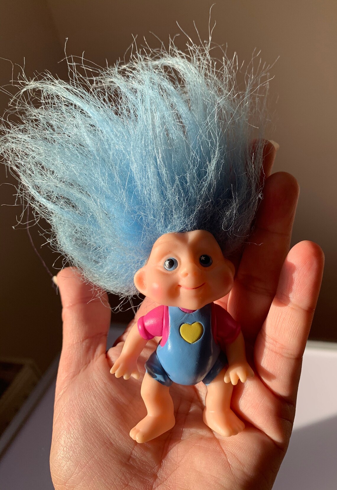 Rare Vintage 1991 Applause Blue Hair Troll in Pink and - Etsy