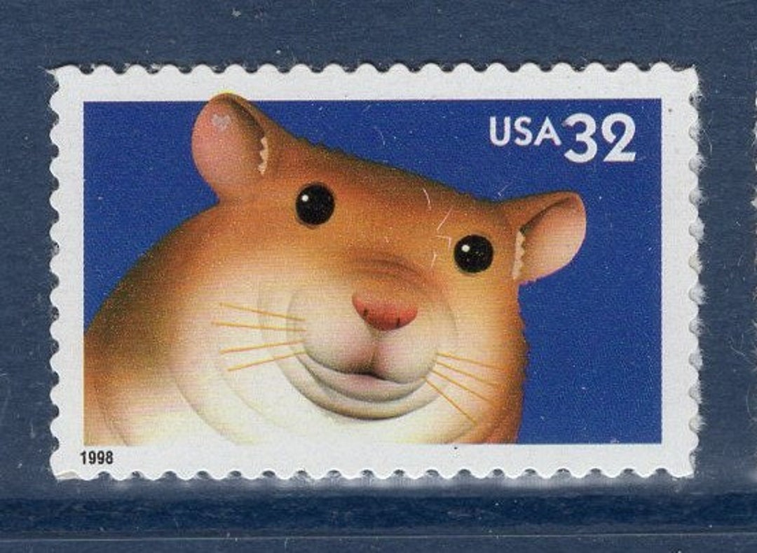 105 BRIGHT EYES HAMSTER Bright, Unused Usa Postage Stamps Vintage 1998 ...