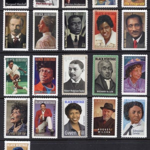 BLACK HERITAGE 1 AMERICANS 47 Complete Collection of 47 Stamps W ...