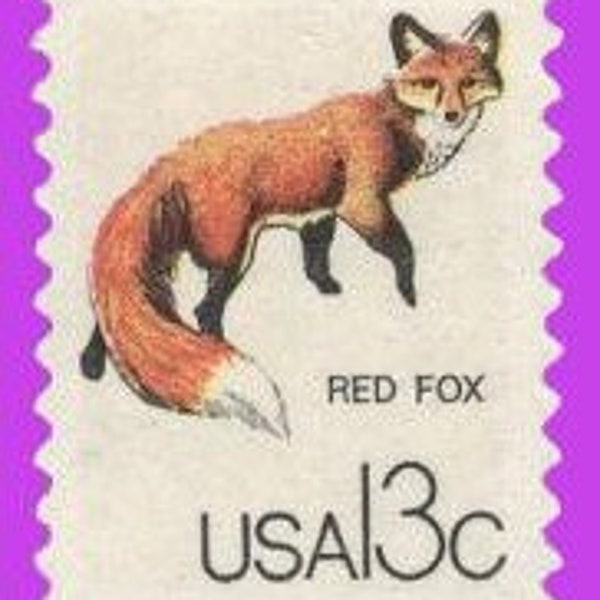 Red Fox Stamp - Etsy