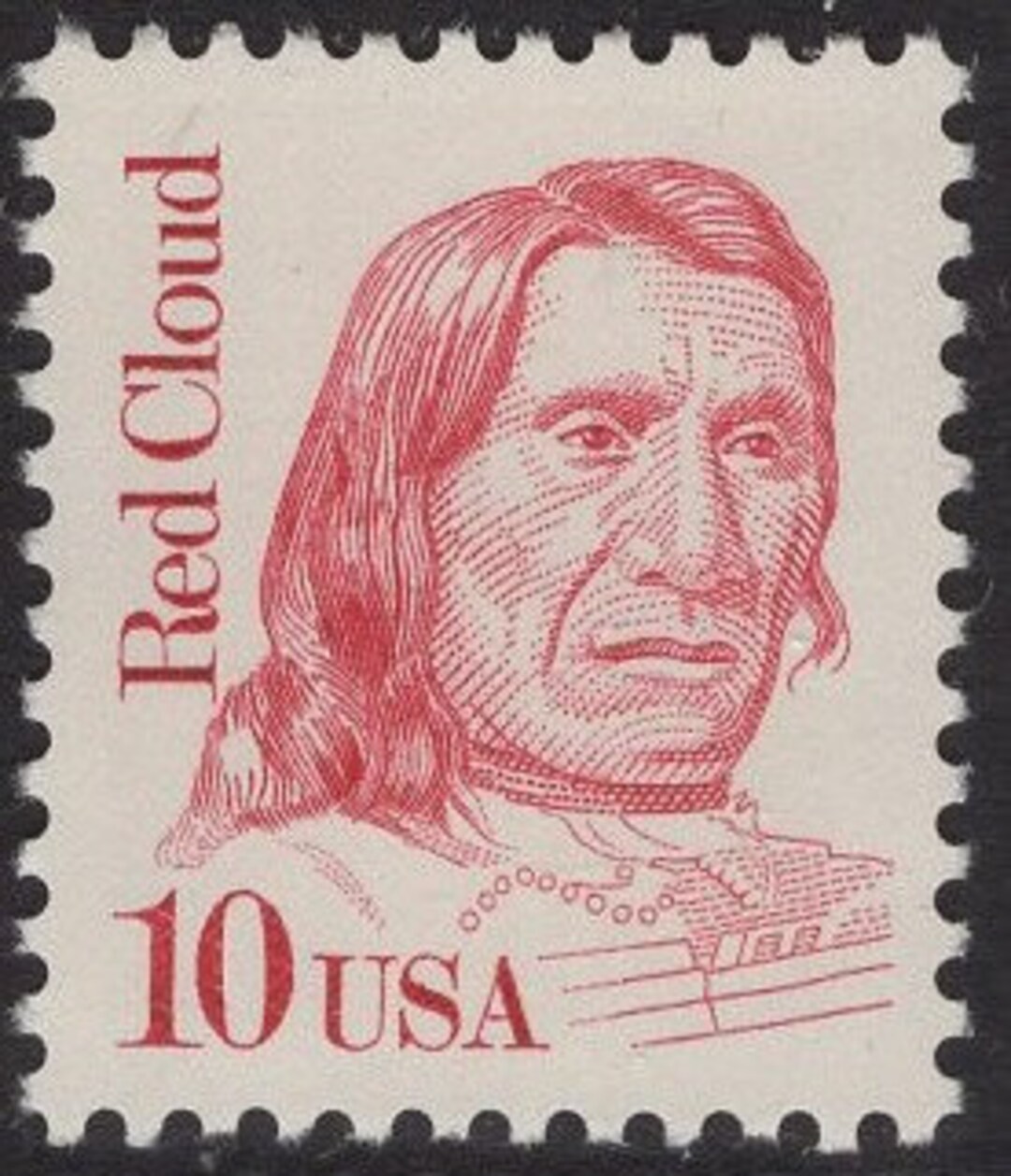10 RED CLOUD CHIEF Unused Fresh Bright Usa Postage Stamps Quantity ...