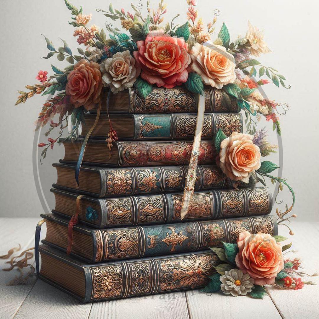 50 Vintage Books Digital Art Printable Kit Instant Digital Download ...
