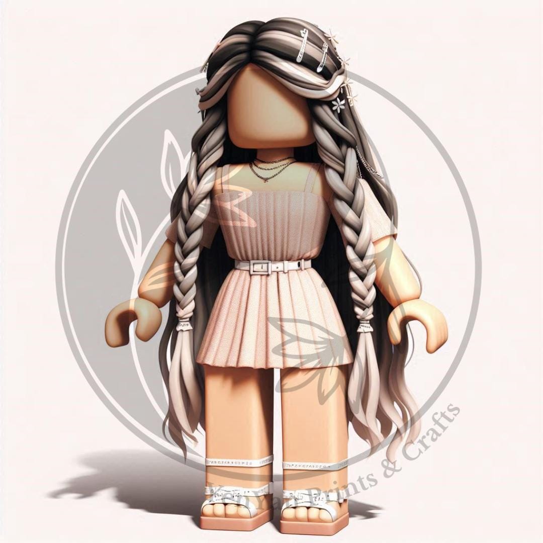 104 Girl Roblox Character in Trendy Outfit - Etsy