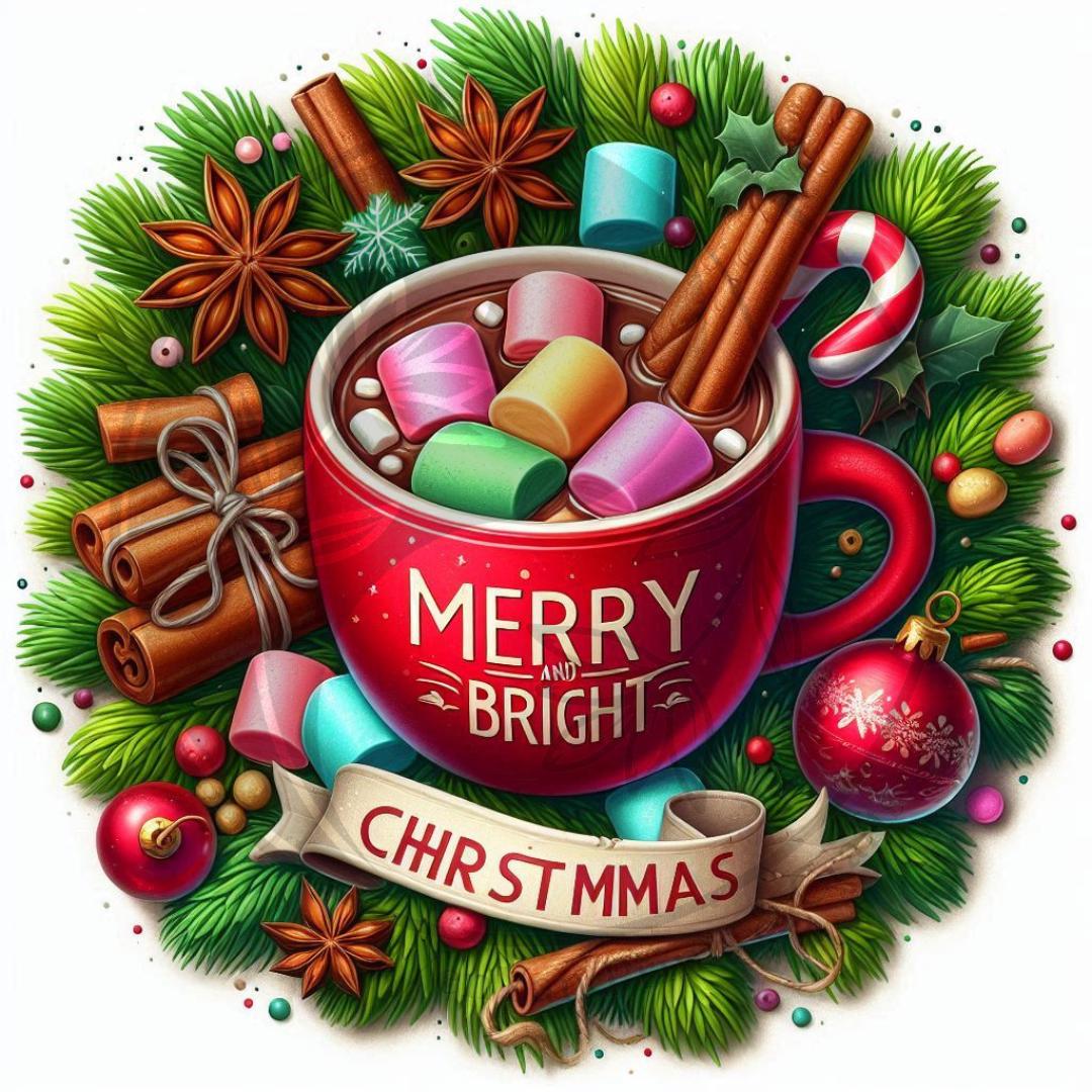 52 Christmas Hot Chocolate Digital Art Printable Kit Instant Digital ...