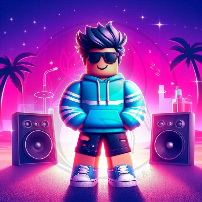 71 Cute Roblox Characters Digital Art Printable Kit Instant Digital ...