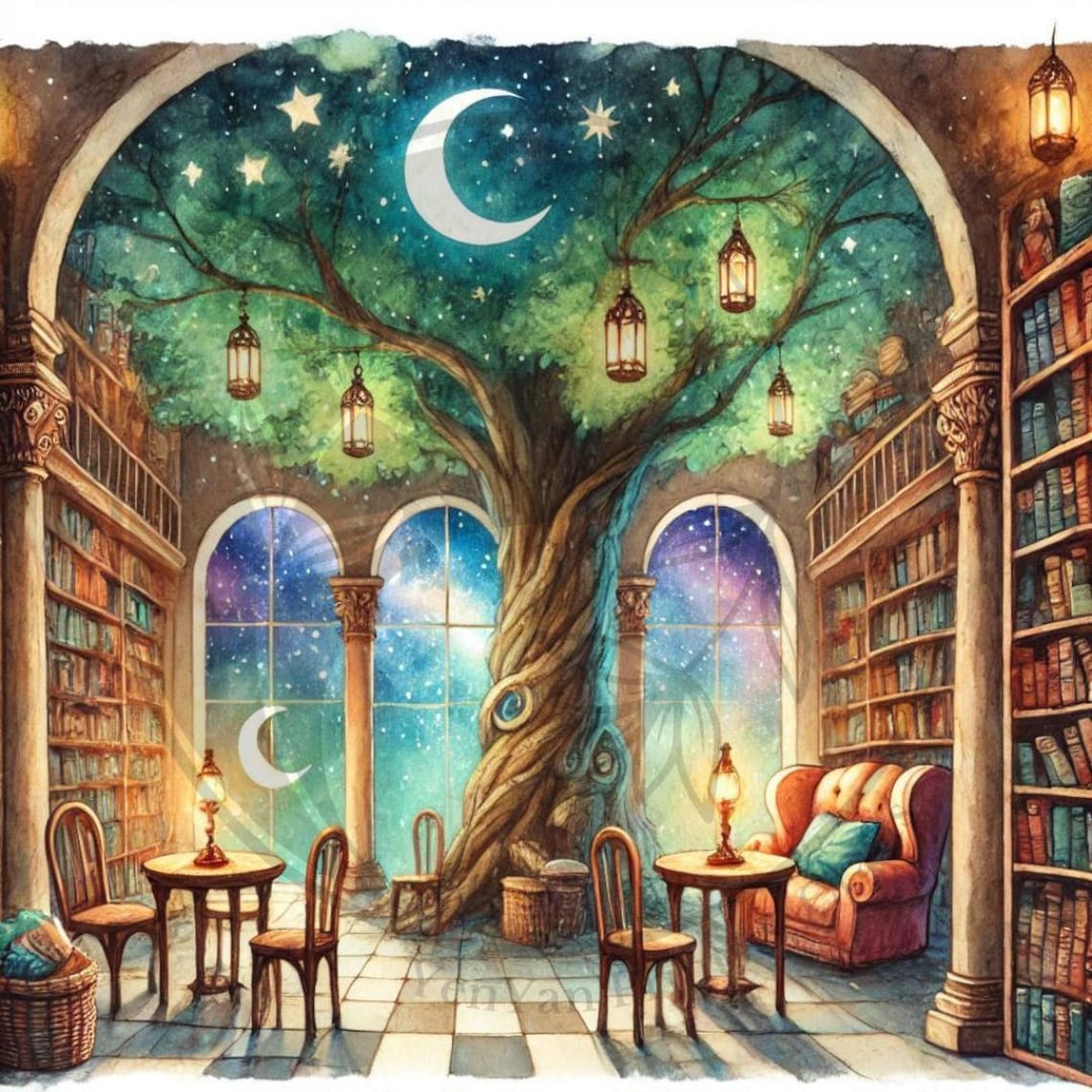 50 Magical Library Book Nook Instant Digital Download Digital Art ...