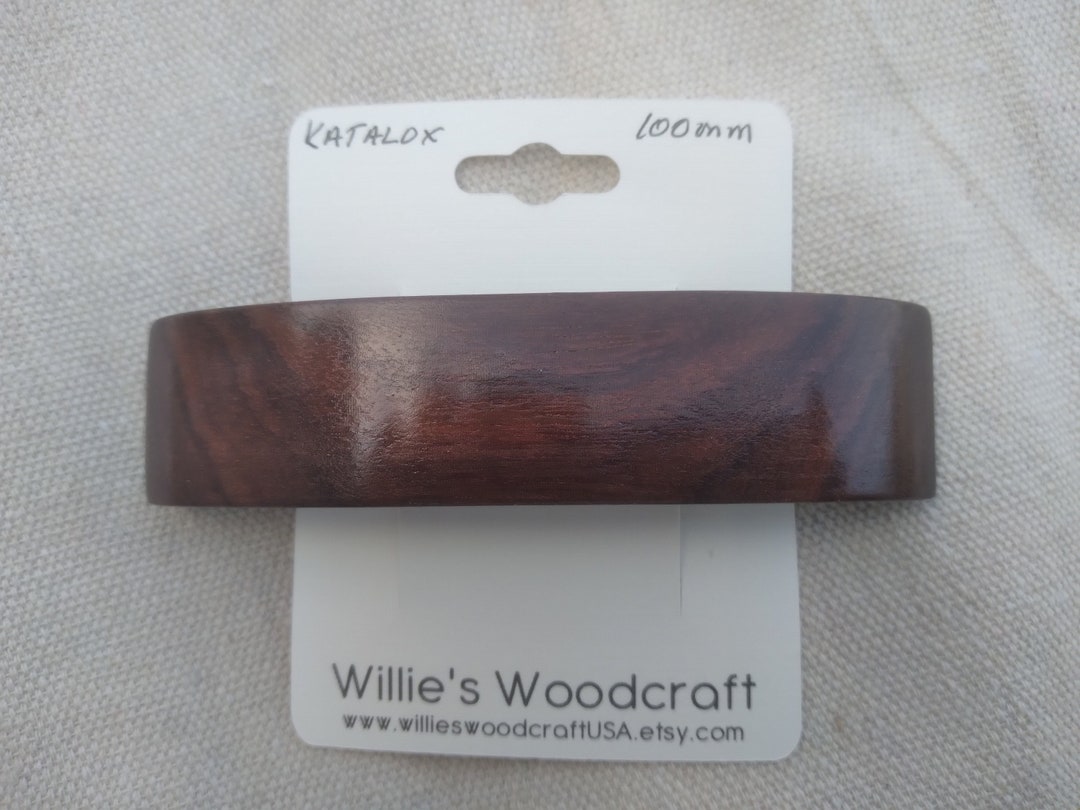 Katalox Wooden Hair Barrette With French Clip, Available in Various ...