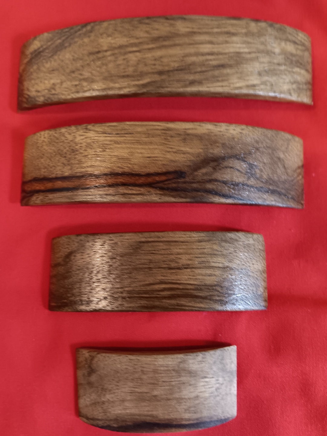 Black Limba Wooden Hair Barrette With French Clip Available in Various ...