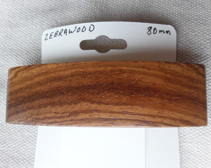 Thick Hair Barrette, Wood Hair Clip XL, Tigerwood Wood Barrette, Wooden ...